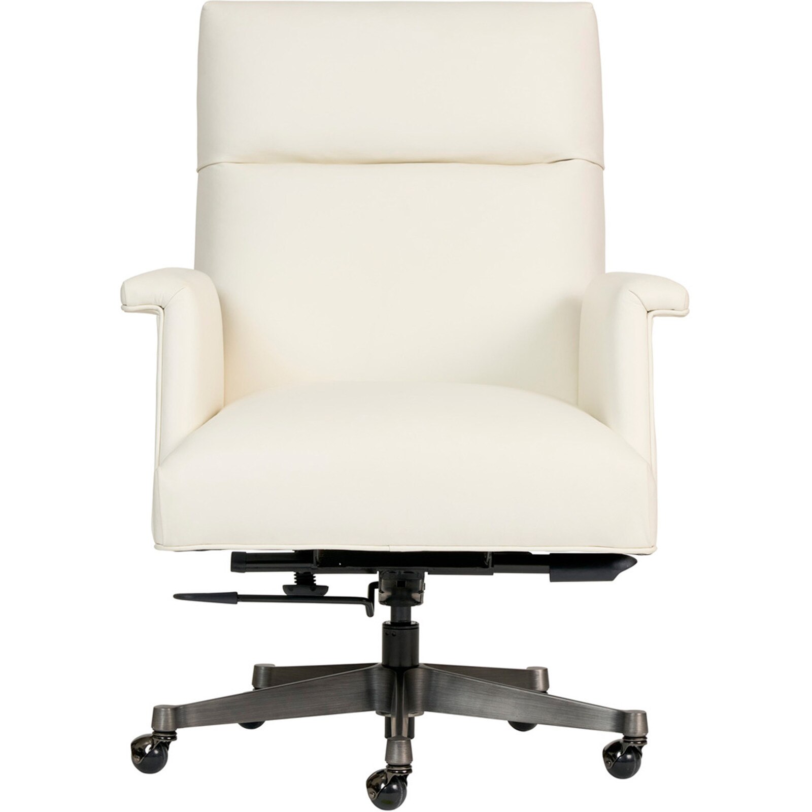 Aspenhome 40" Skylar Leather Executive Desk Chair - Luxe White