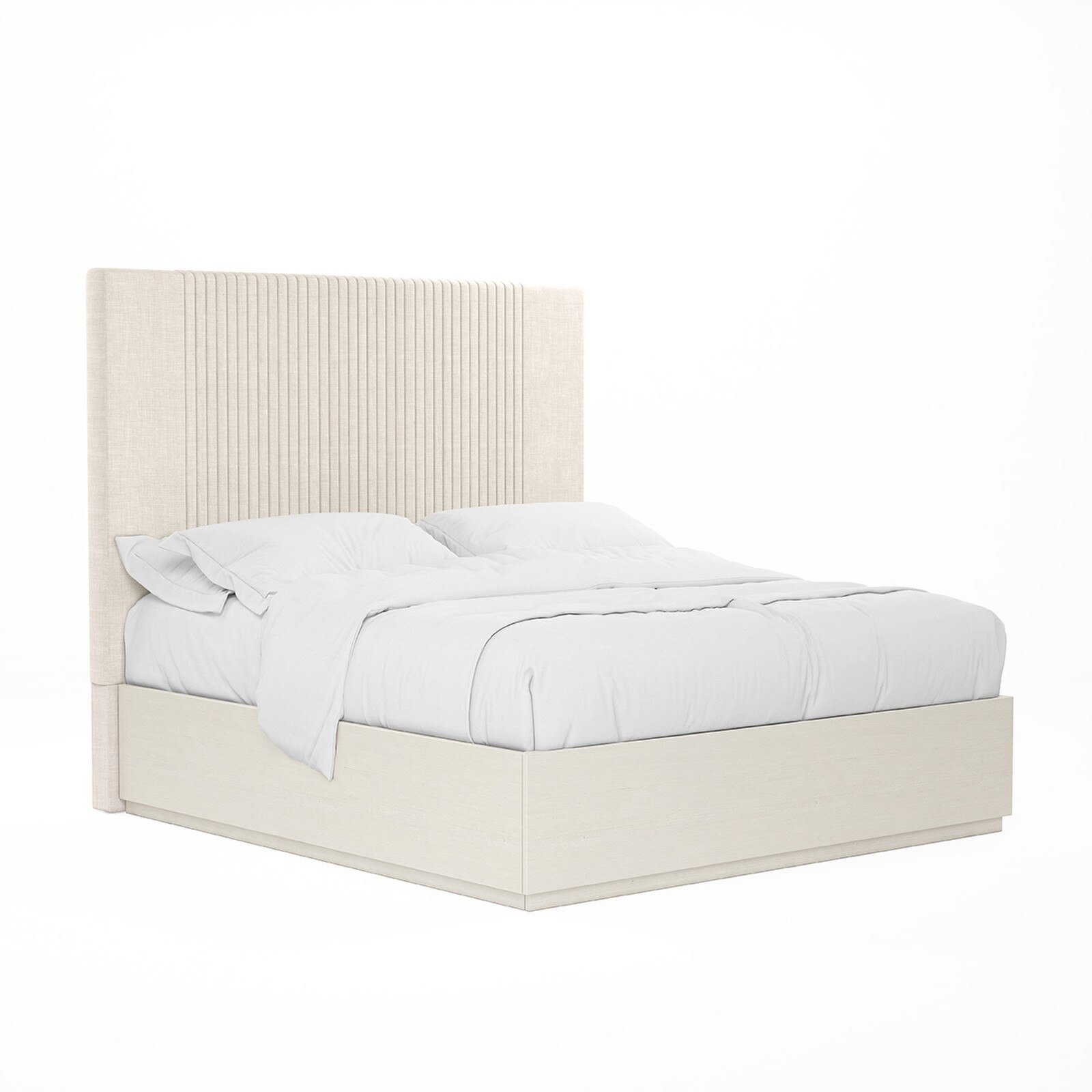 ART Furniture Blanc Parawood Solid Queen Size Upholstered Bed
