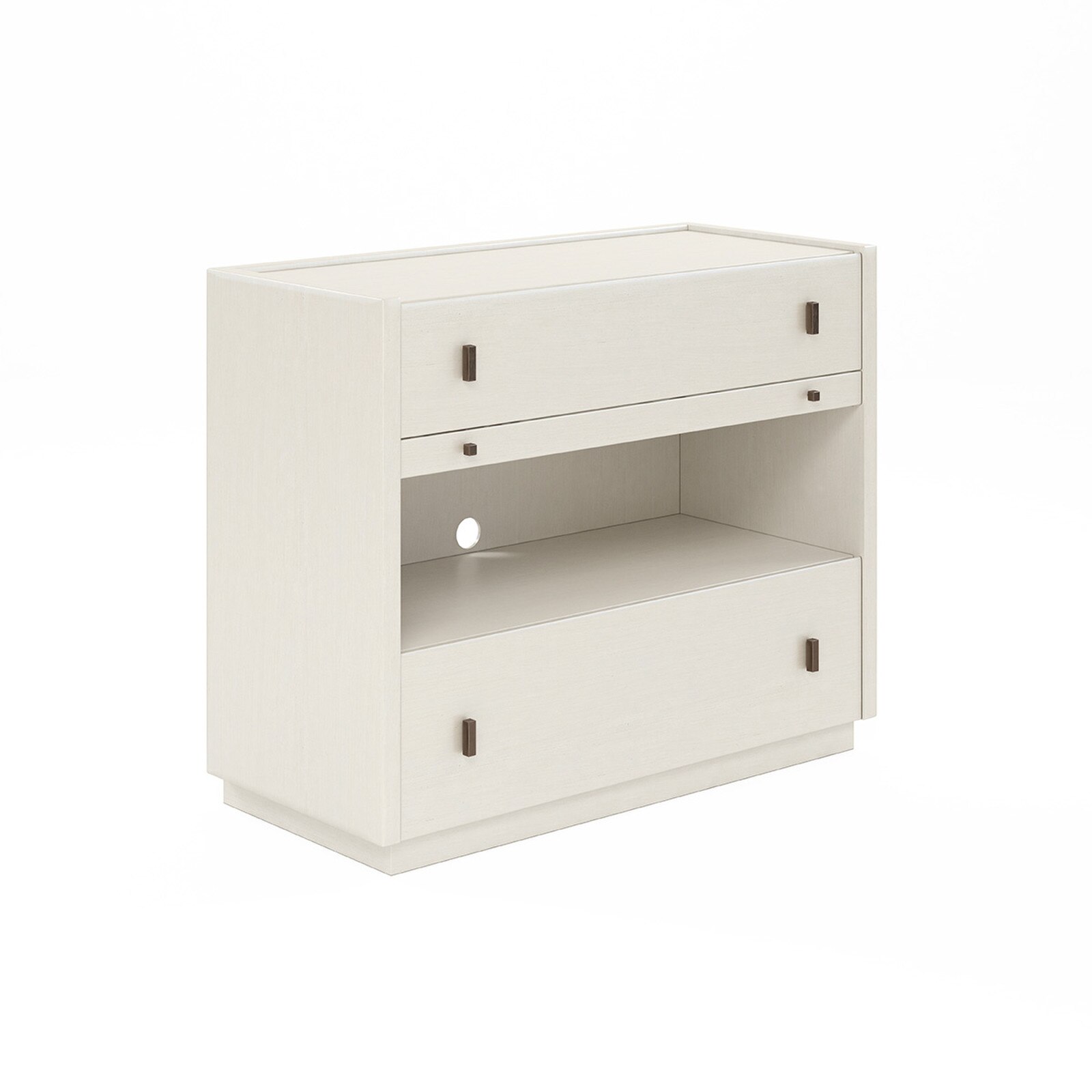 ART Furniture 33" 2-Drawer Blanc Parawood Solid Bachelor Chest