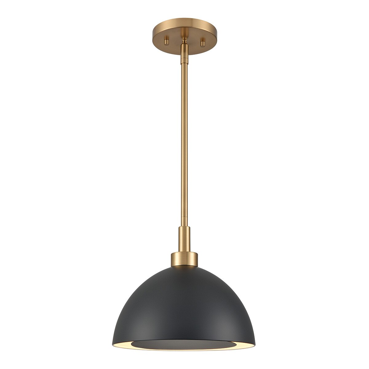 Atlas ATL-CL11810-BK 2-Light Pelham Pendant - Satin Brass with Matte Black