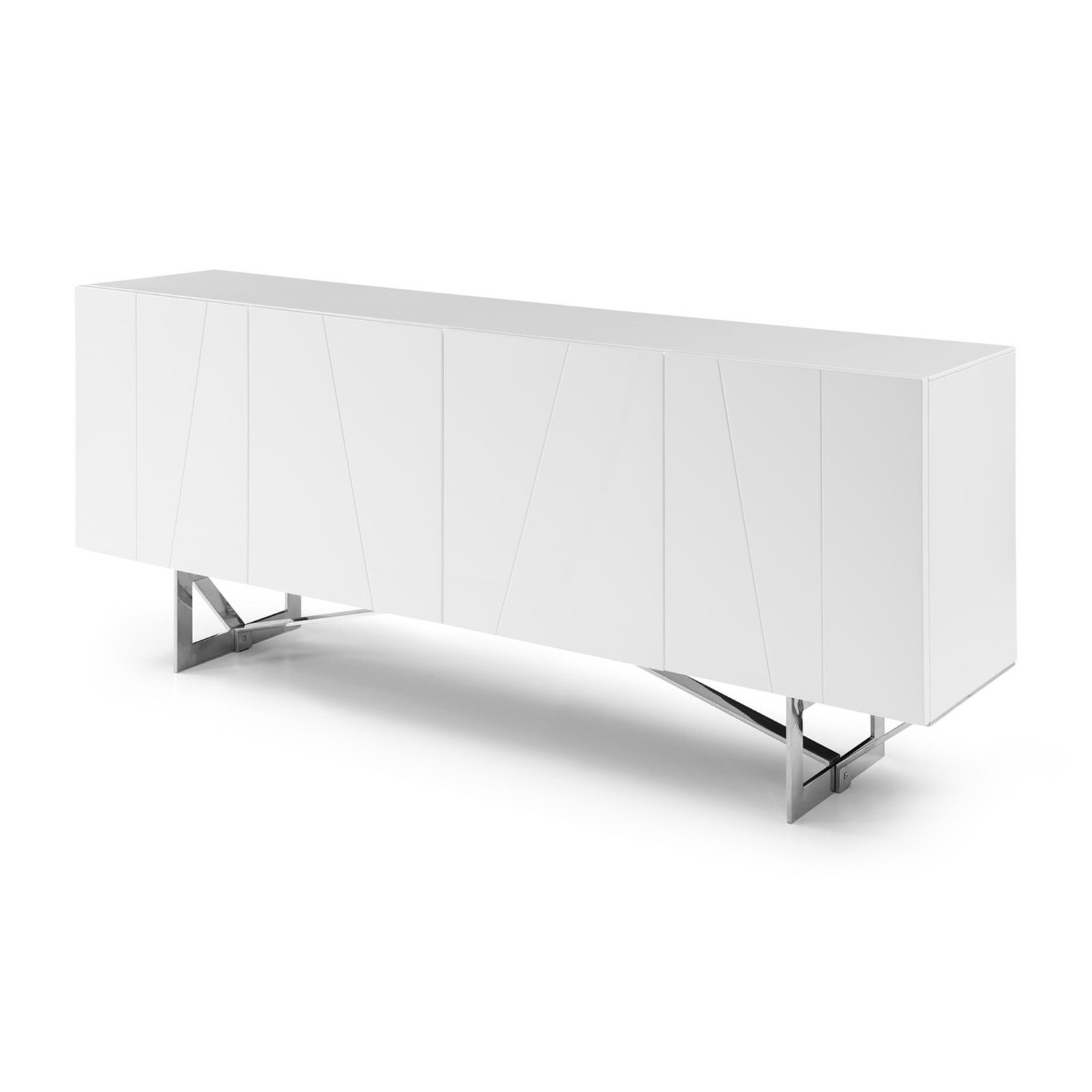 32" Bellini Modern Living Diva Chrome Sideboard Cabinet