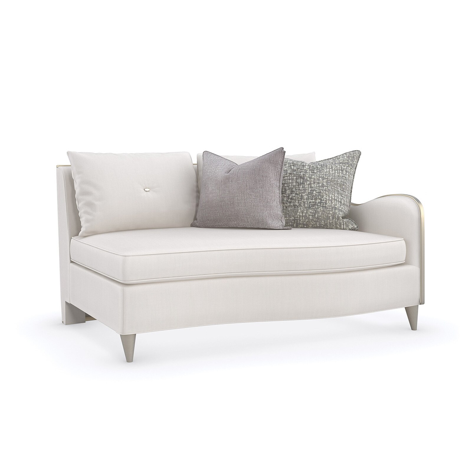 Caracole Right Arm Facing Birch Sofa