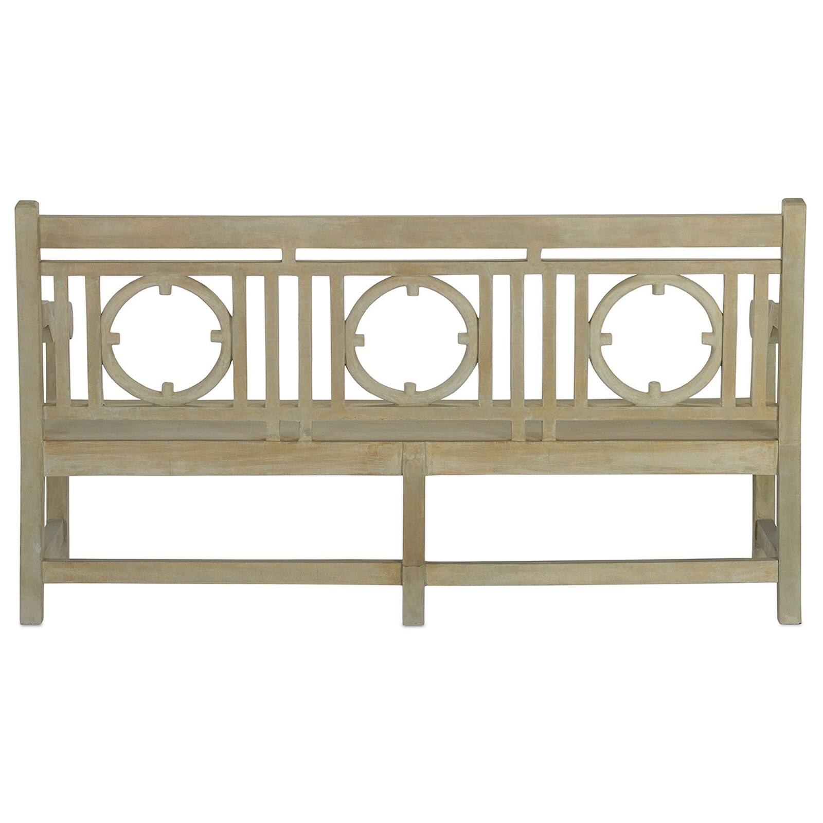 Currey and Company Leagrave Large Iron Outdoor Bench