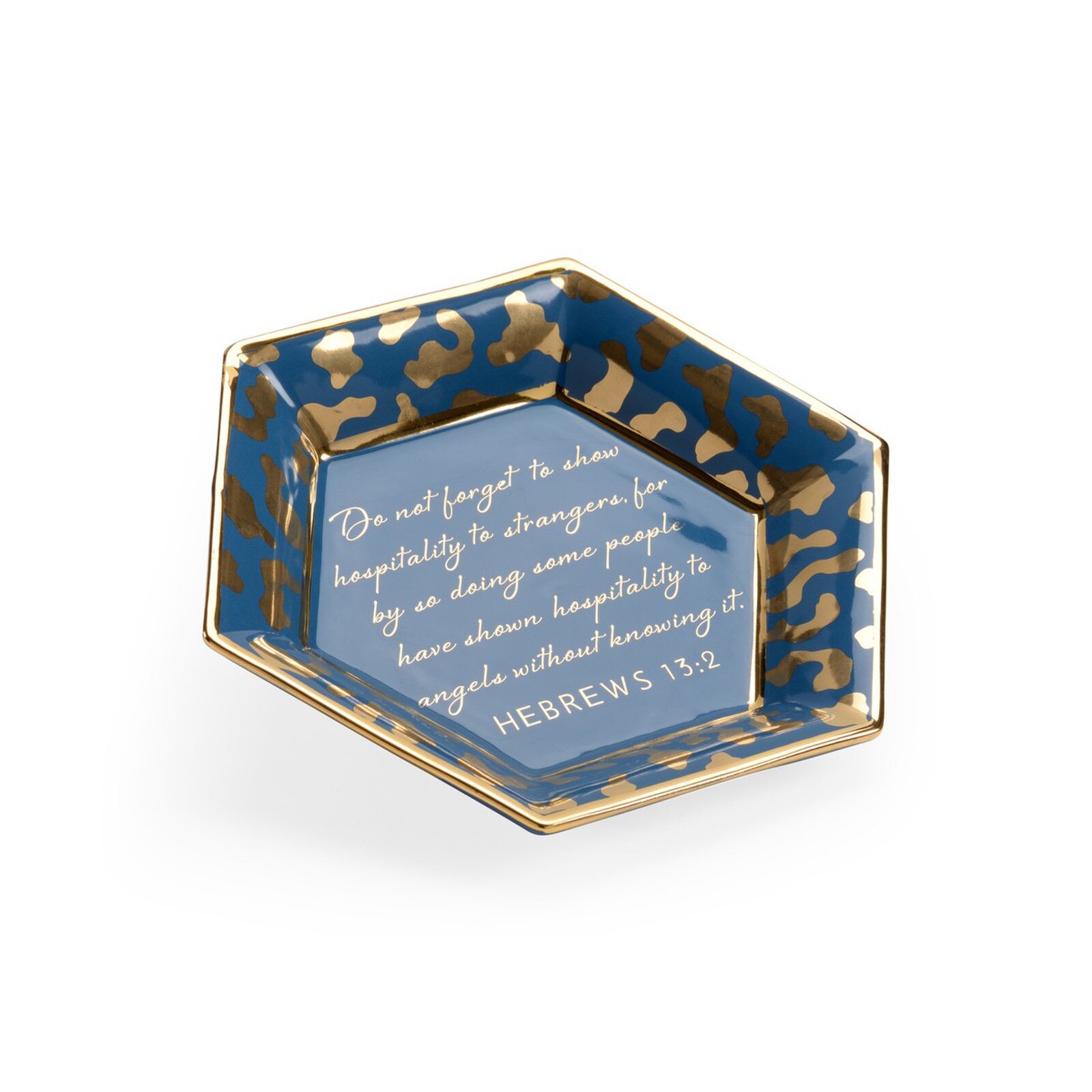 Chelsea House Honeycomb Jungle Verse Blue Ceramic Plate