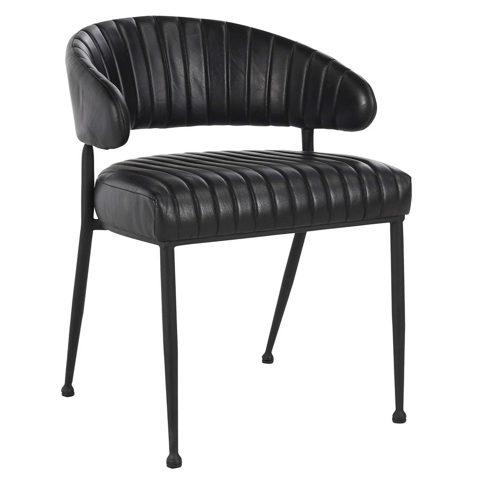 Classic Home Furniture 30" Umbria Top Grain Leather Dining Chair - Jet ...