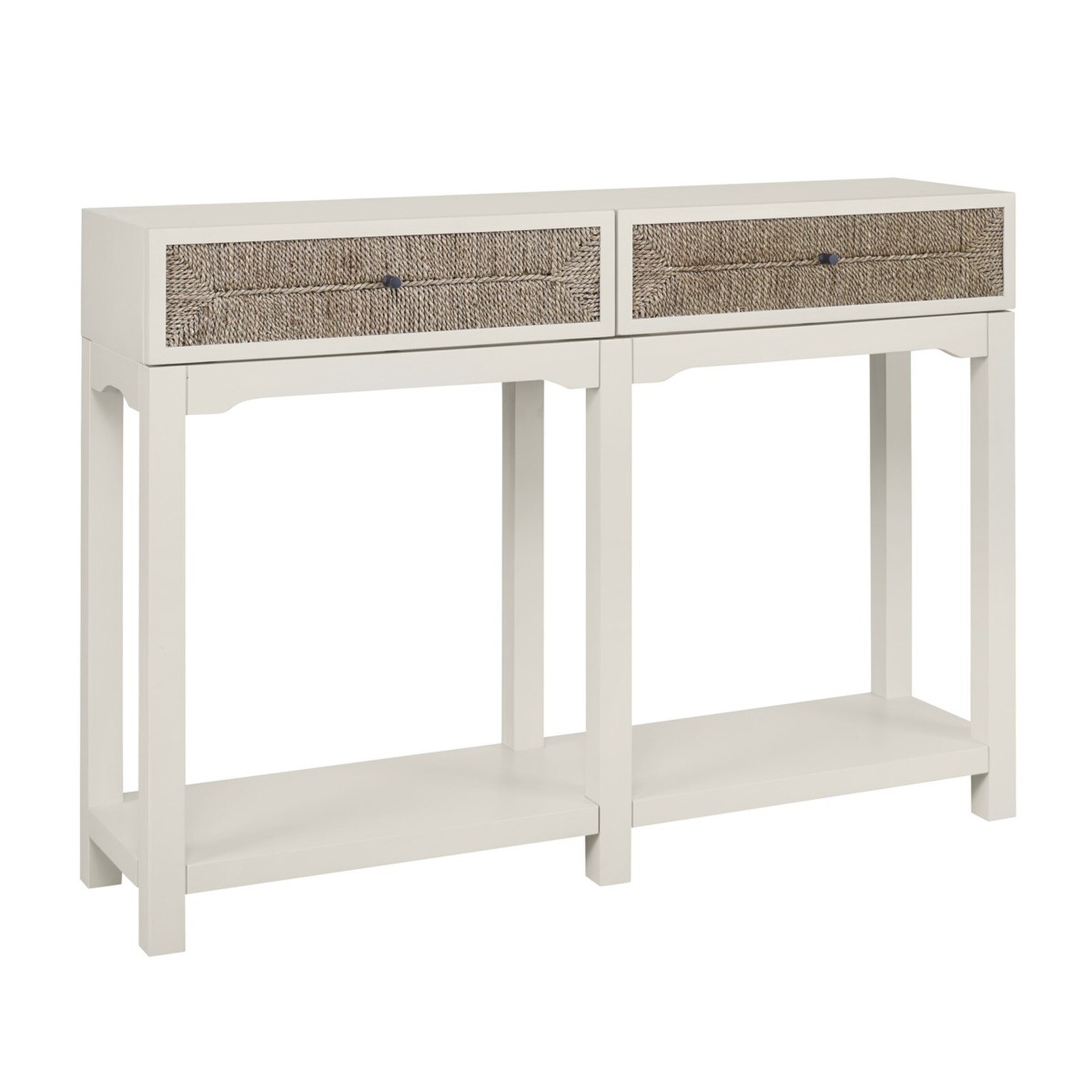 34" ELK Home Sawyer Shoji White Mahogany Wood Console Table
