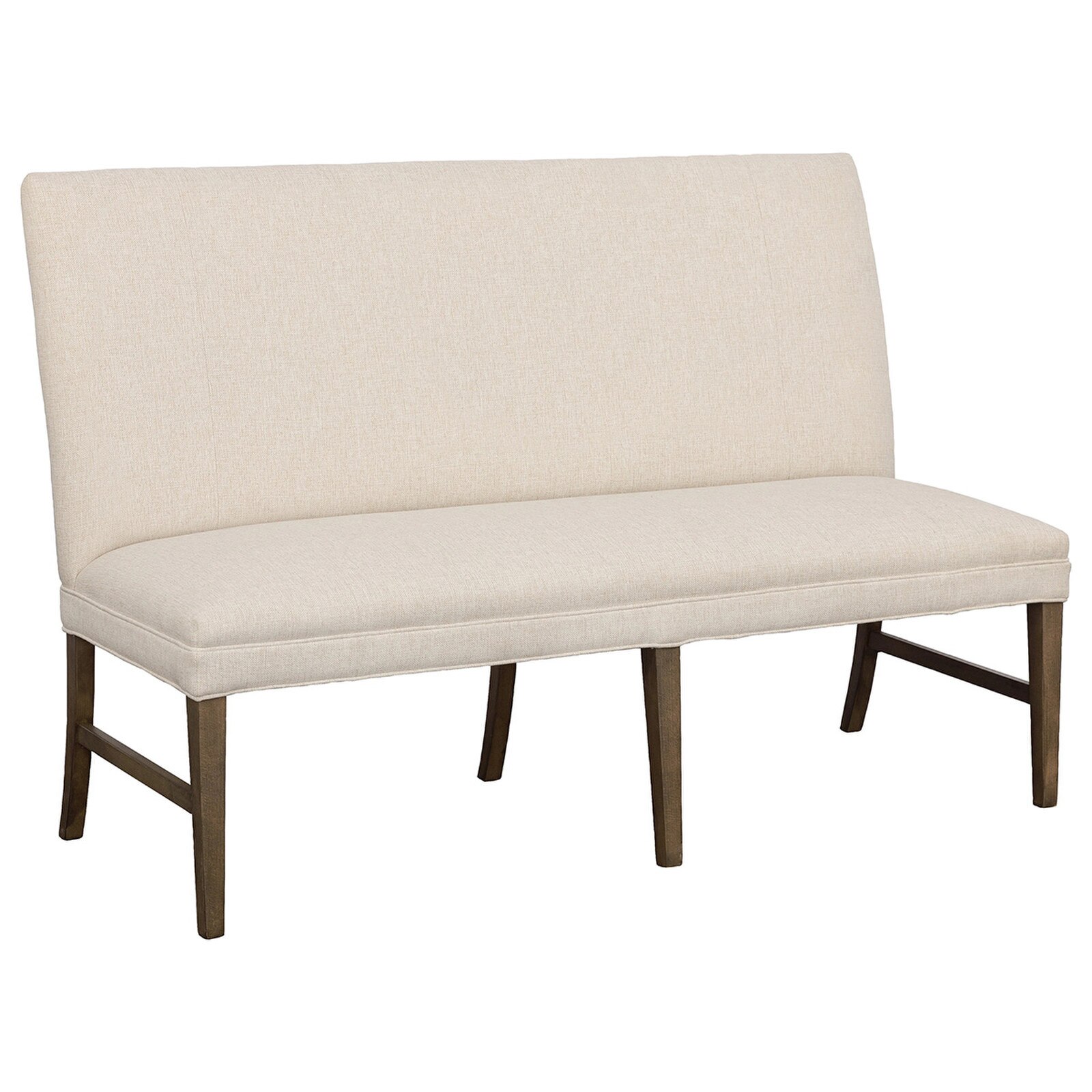 Fairfield 61" Quinn Straight Back Rubberwood Solid Armless Banquette Chair