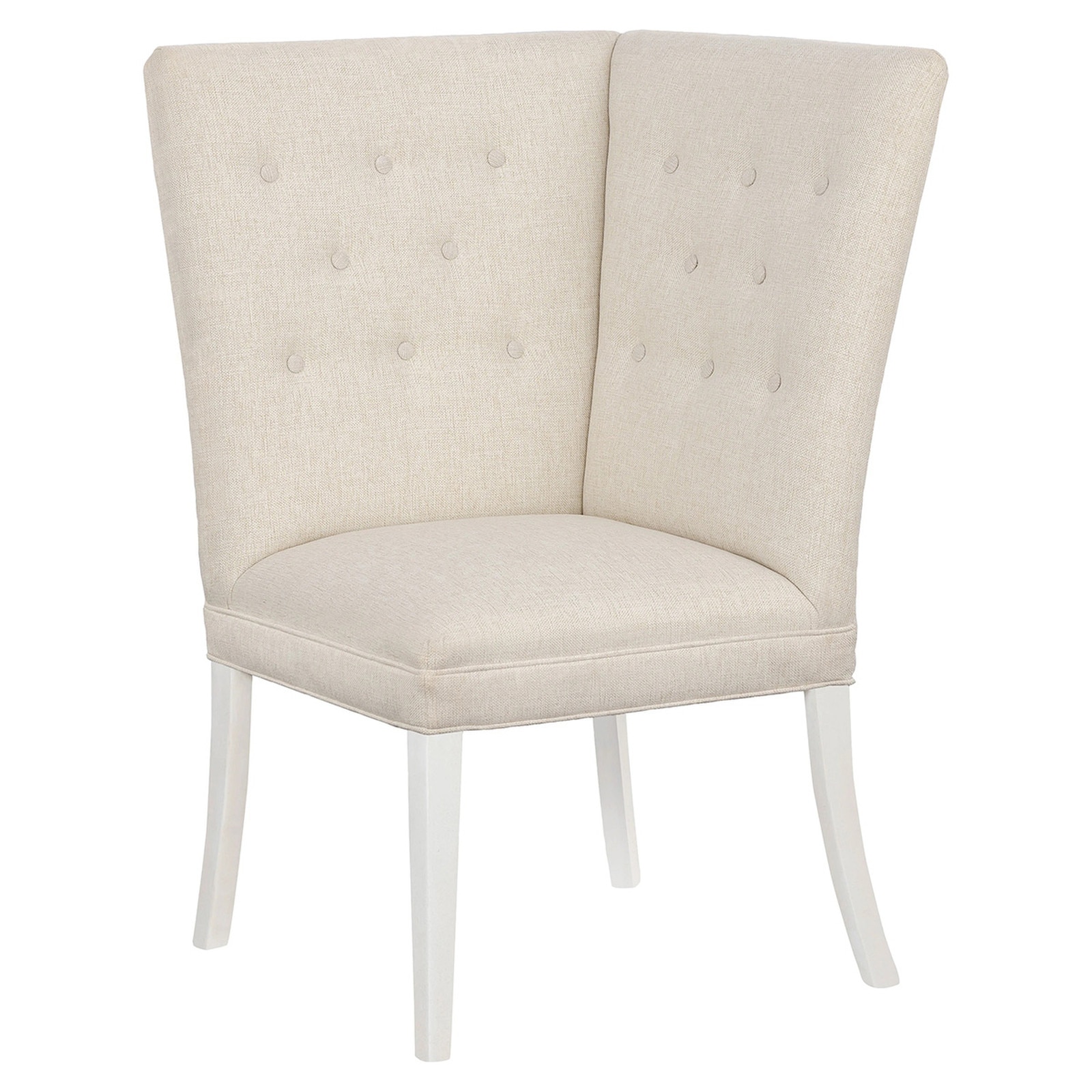 Fairfield 41" Quinn Solid Straight Back Corner Banquette Accent Chair ...