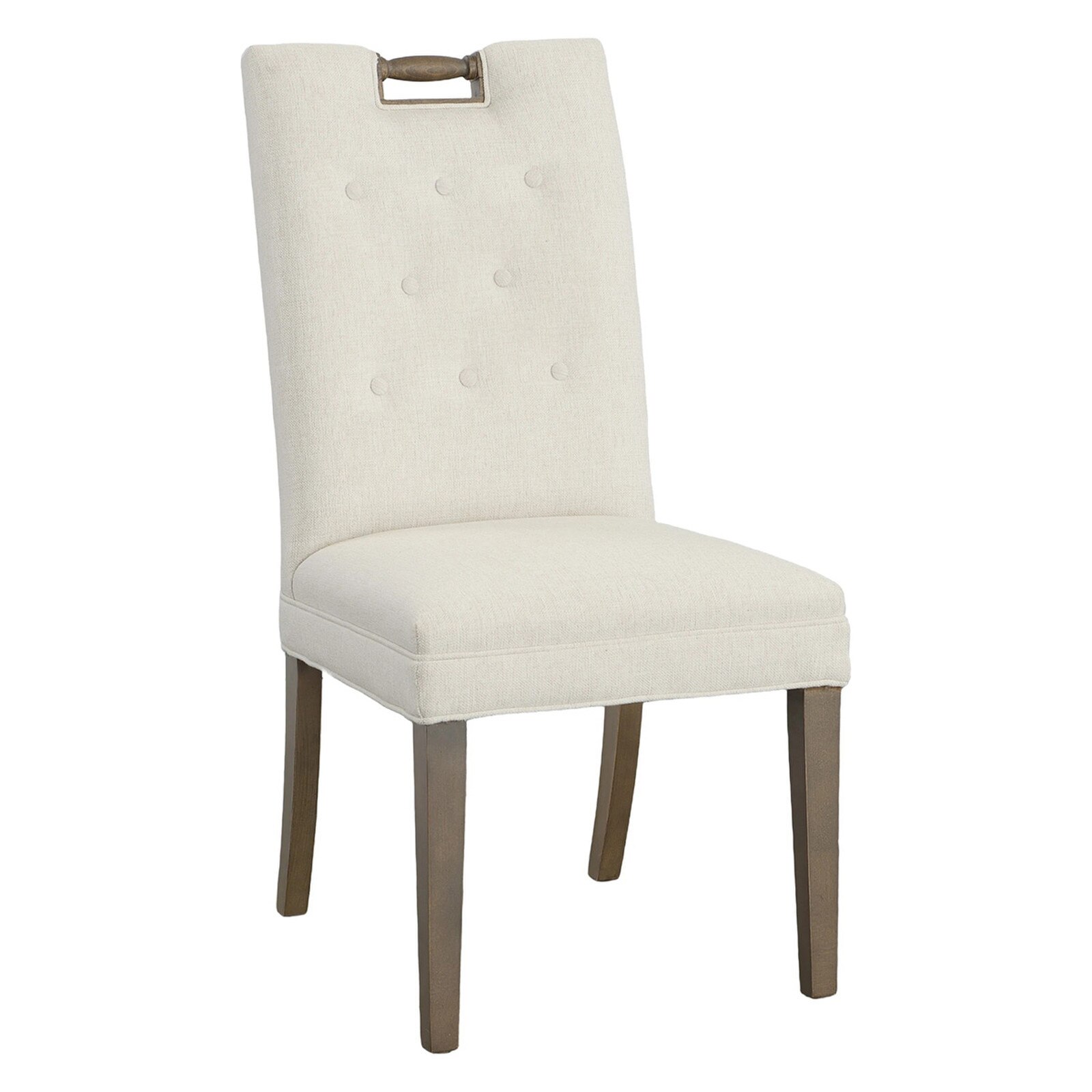Fair Field 42" Entree Pull Tall Back Leather Dining Chair with Leg and ...