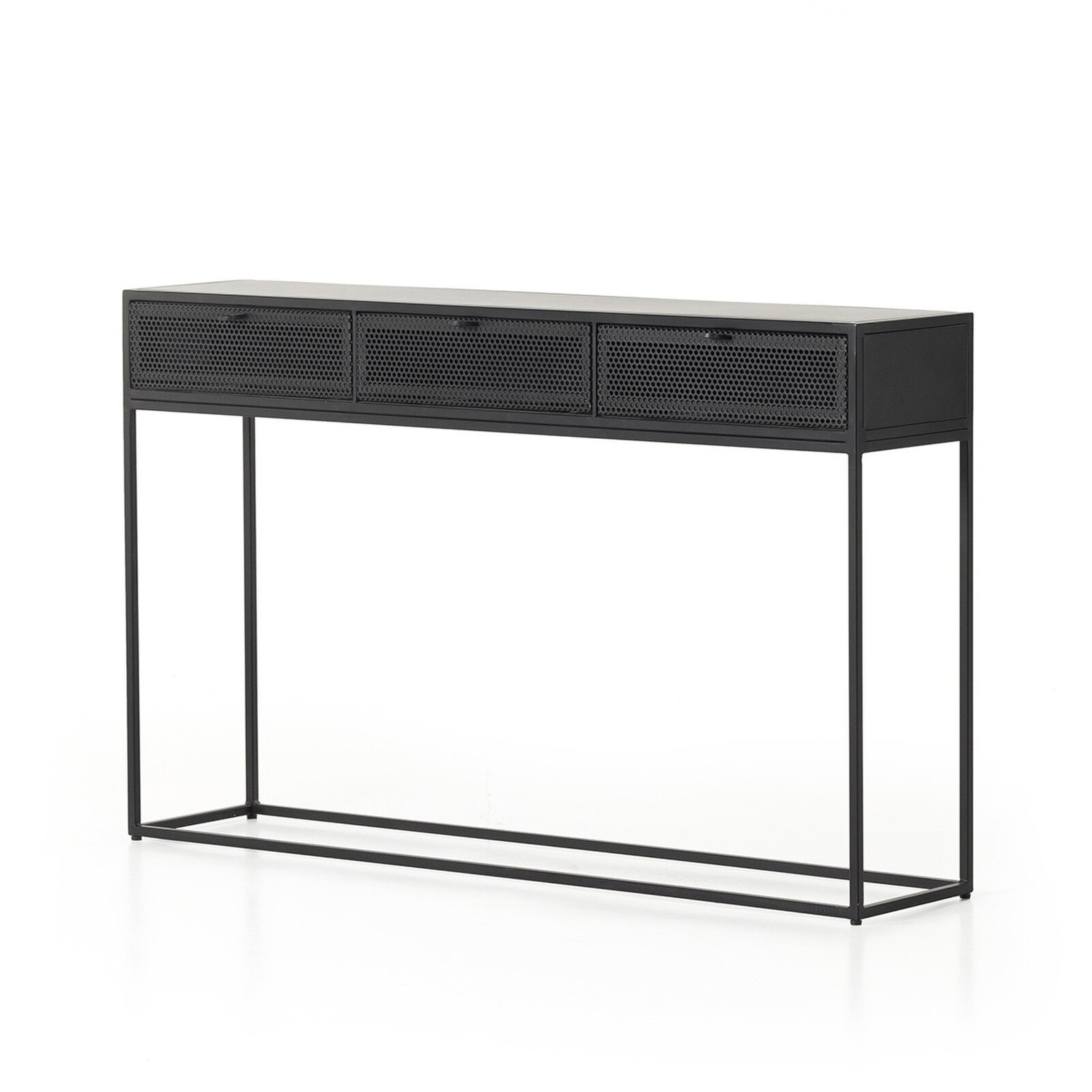 31" Four Hands Hendrick Black Iron Console Table