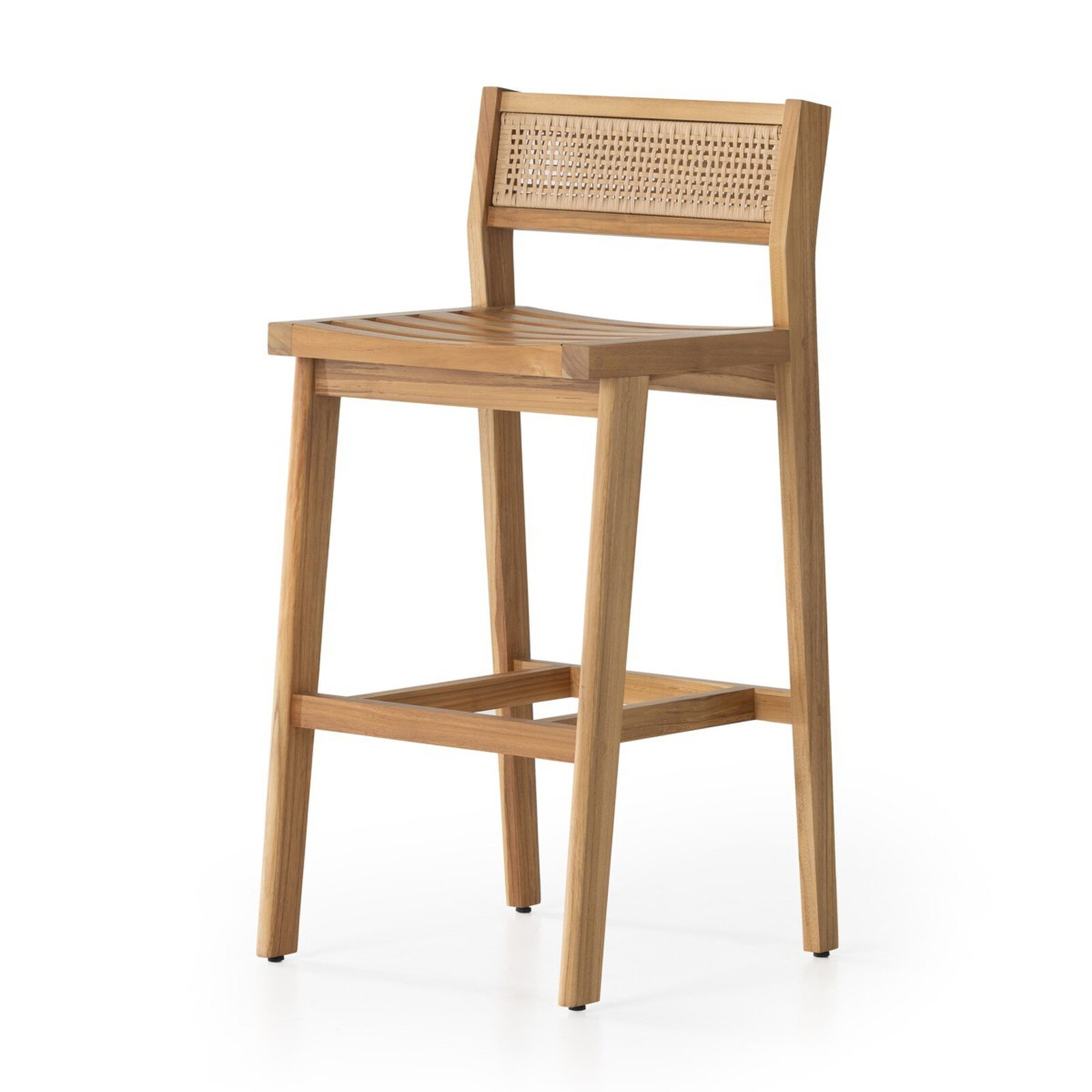 Four Hands Merit Natural Teak Outdoor Bar Stool