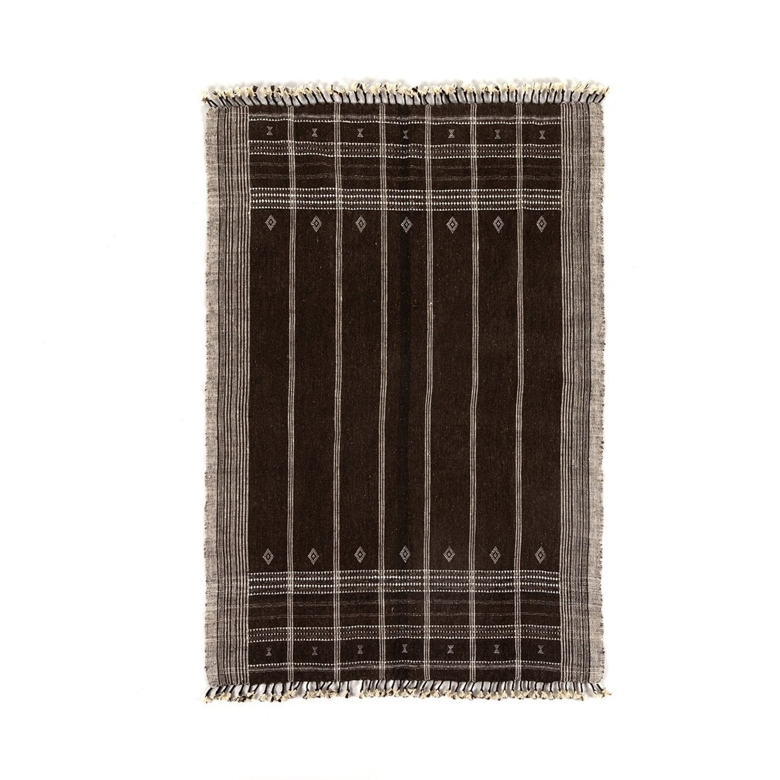 Four Hands Bhujodi Chocolate Wool Throw