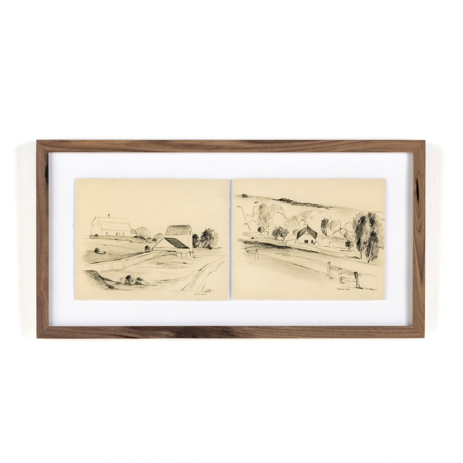 Four Hands In The Country II by Shaina Page Walnut Painting