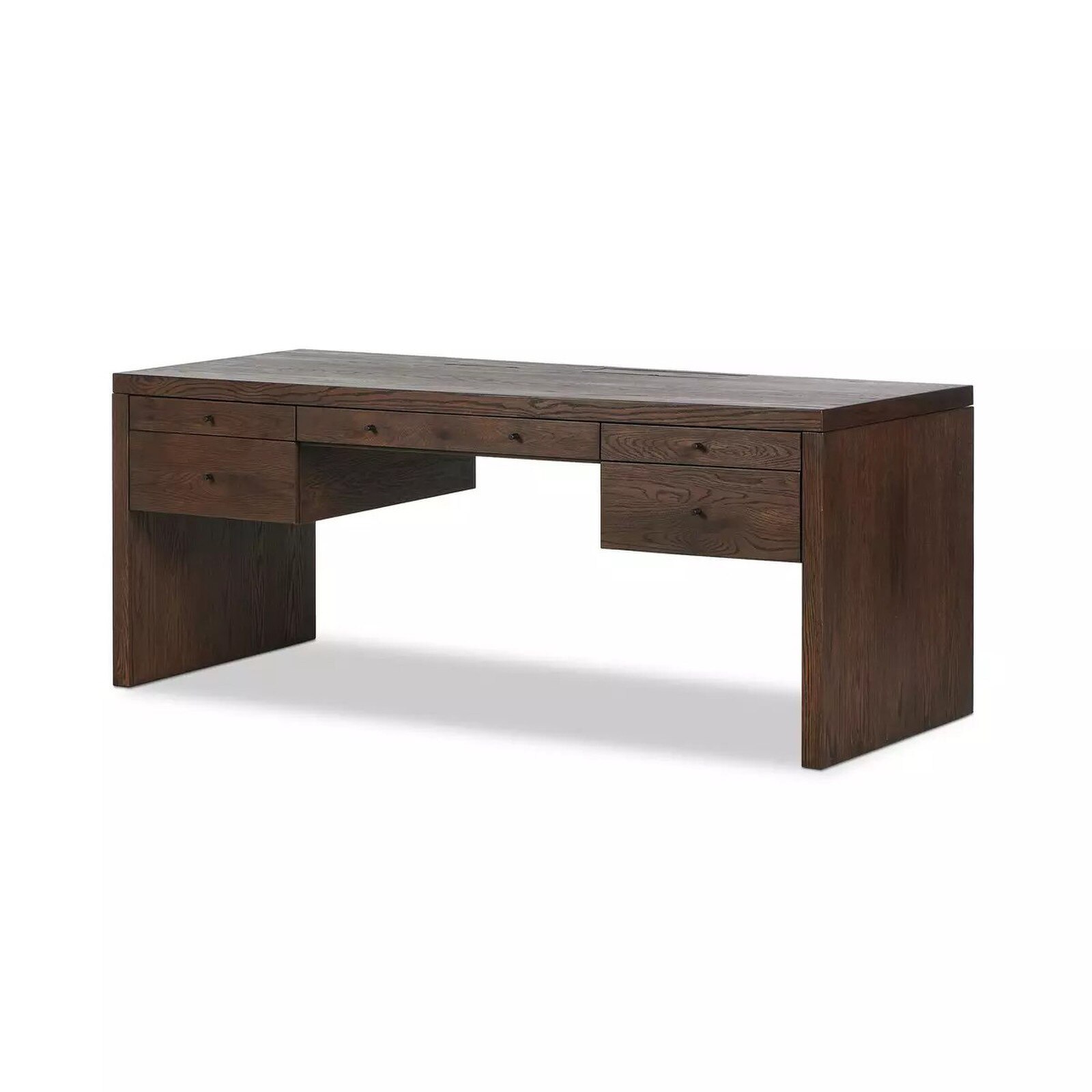 Four Hands 78" Torrington Resawn Oak Executive Desk