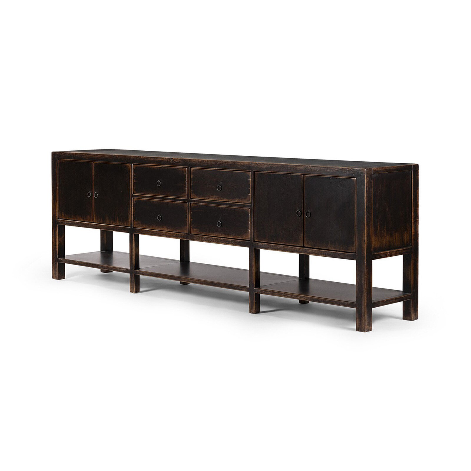 Four Hands 102" x 34" Shizuko Solid Birch Sideboard Cabinet ...