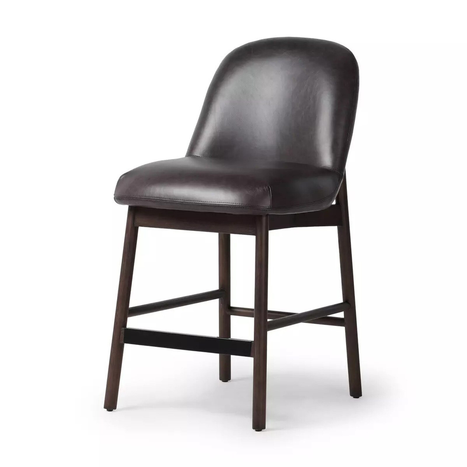 Four Hands 39" Sora Top Grain Leather Armless Counter Stool
