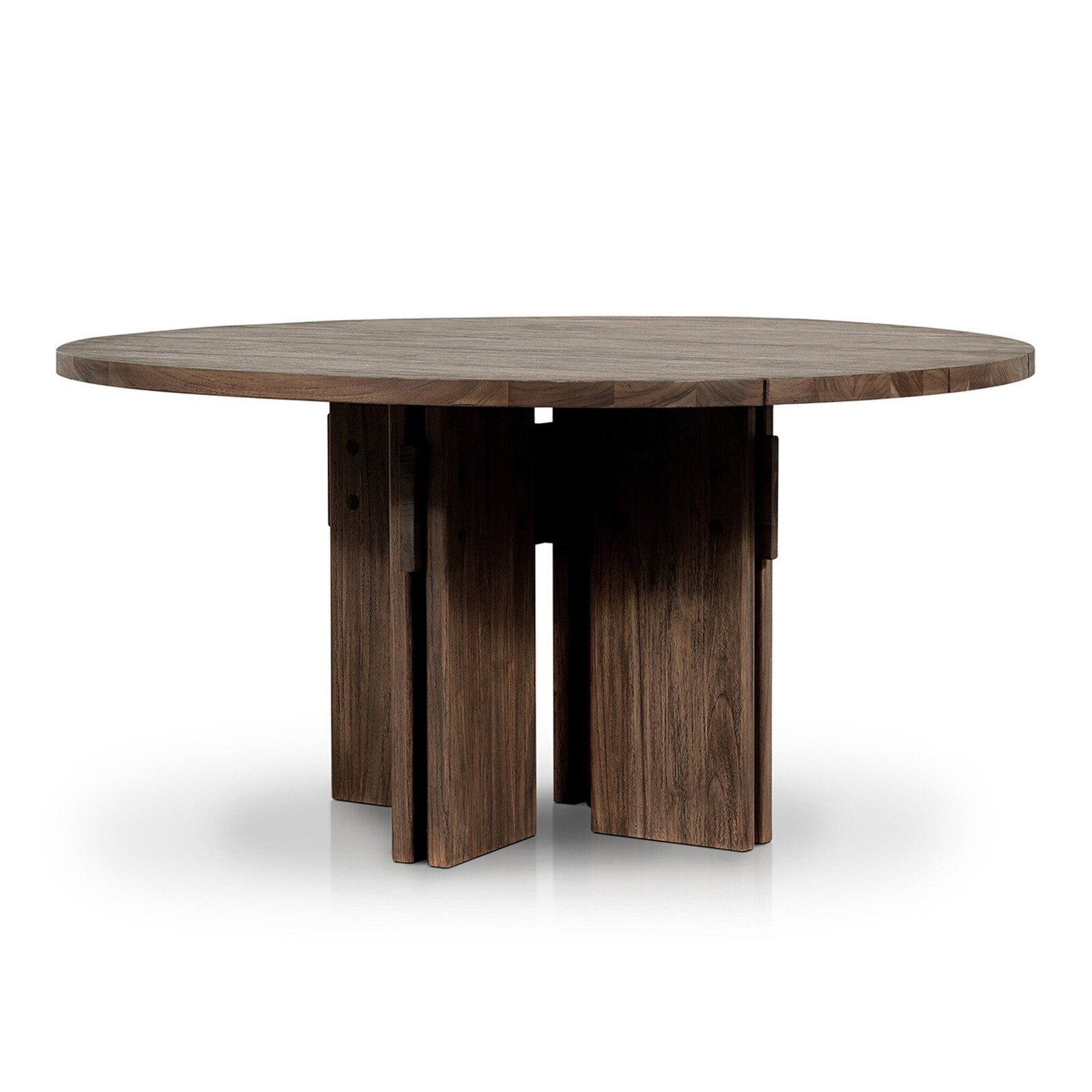 Four Hands 60" Railay Round Solid FSC Certified Teak Outdoor Dining ...