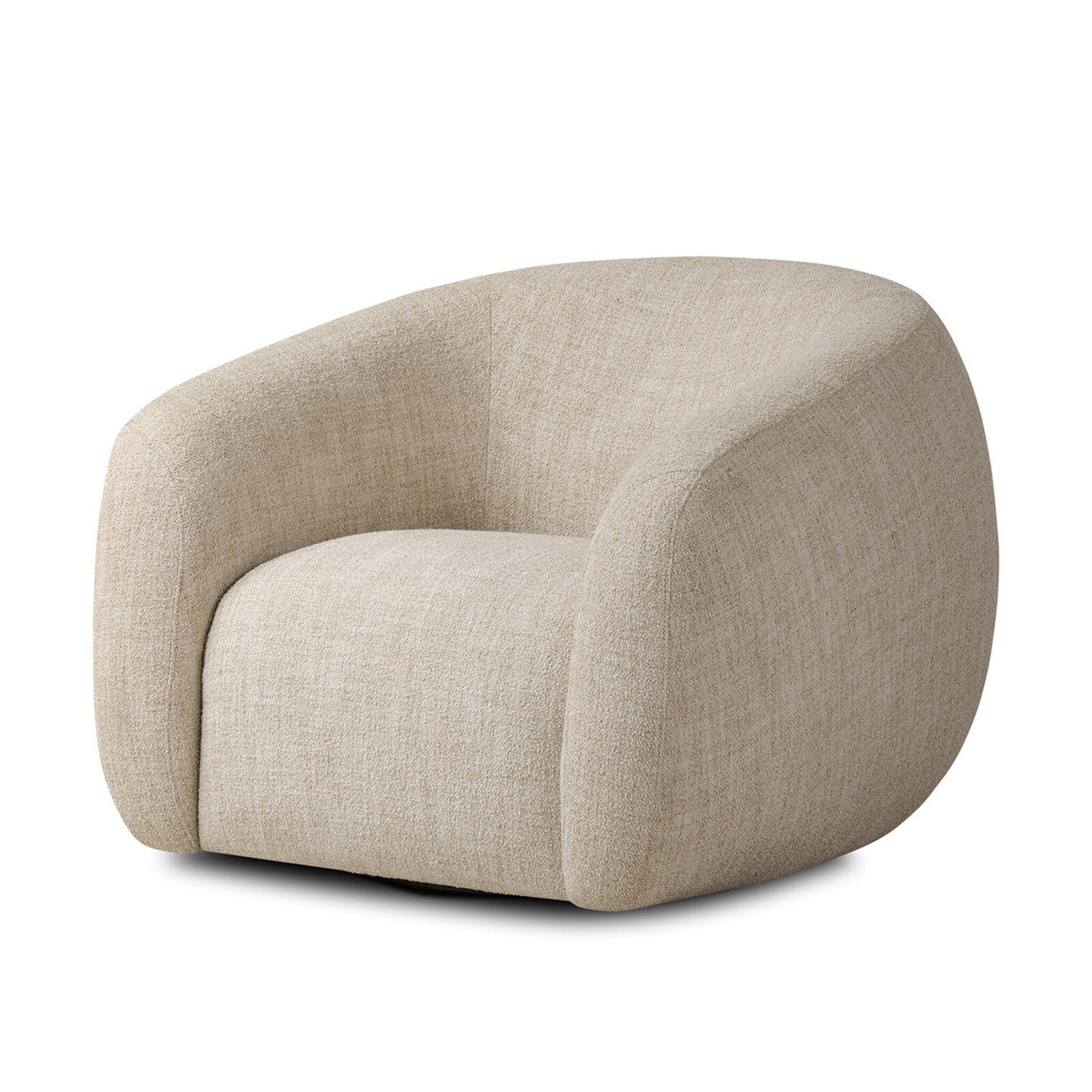 Four Hands 31" Channing Swivel Polyester Accent Chair - Yuma Cream
