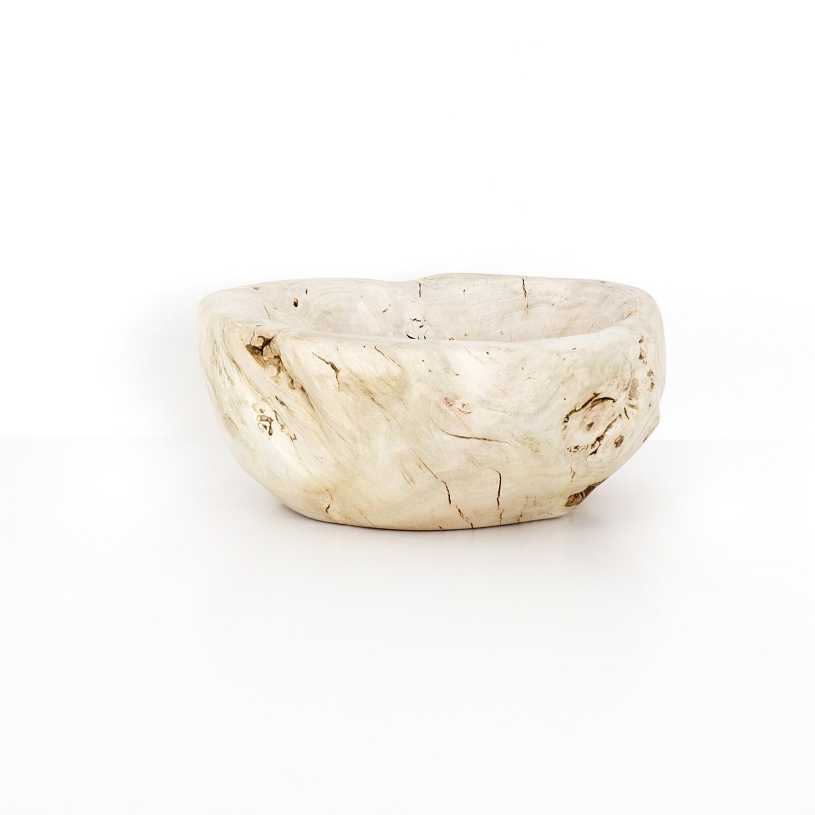 Four Hands Reclaimed Wood Ivory Bowl