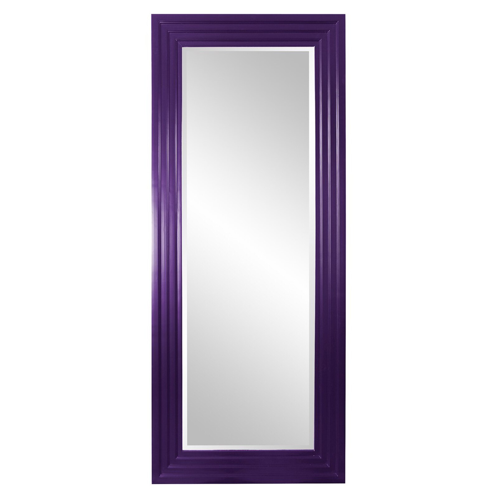Howard Elliott Delano Glossy Royal Purple Wood Wall Mirror