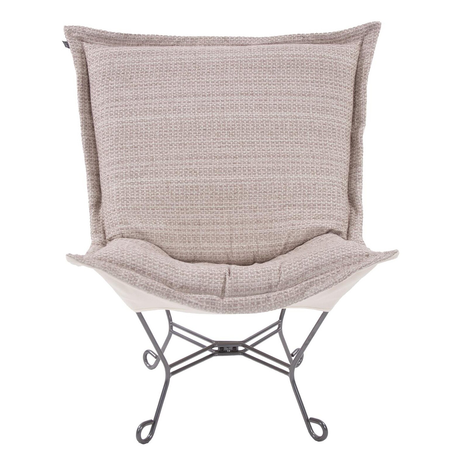 Howard Elliott 40" Scroll Puff Accent Chair - Alton Blush