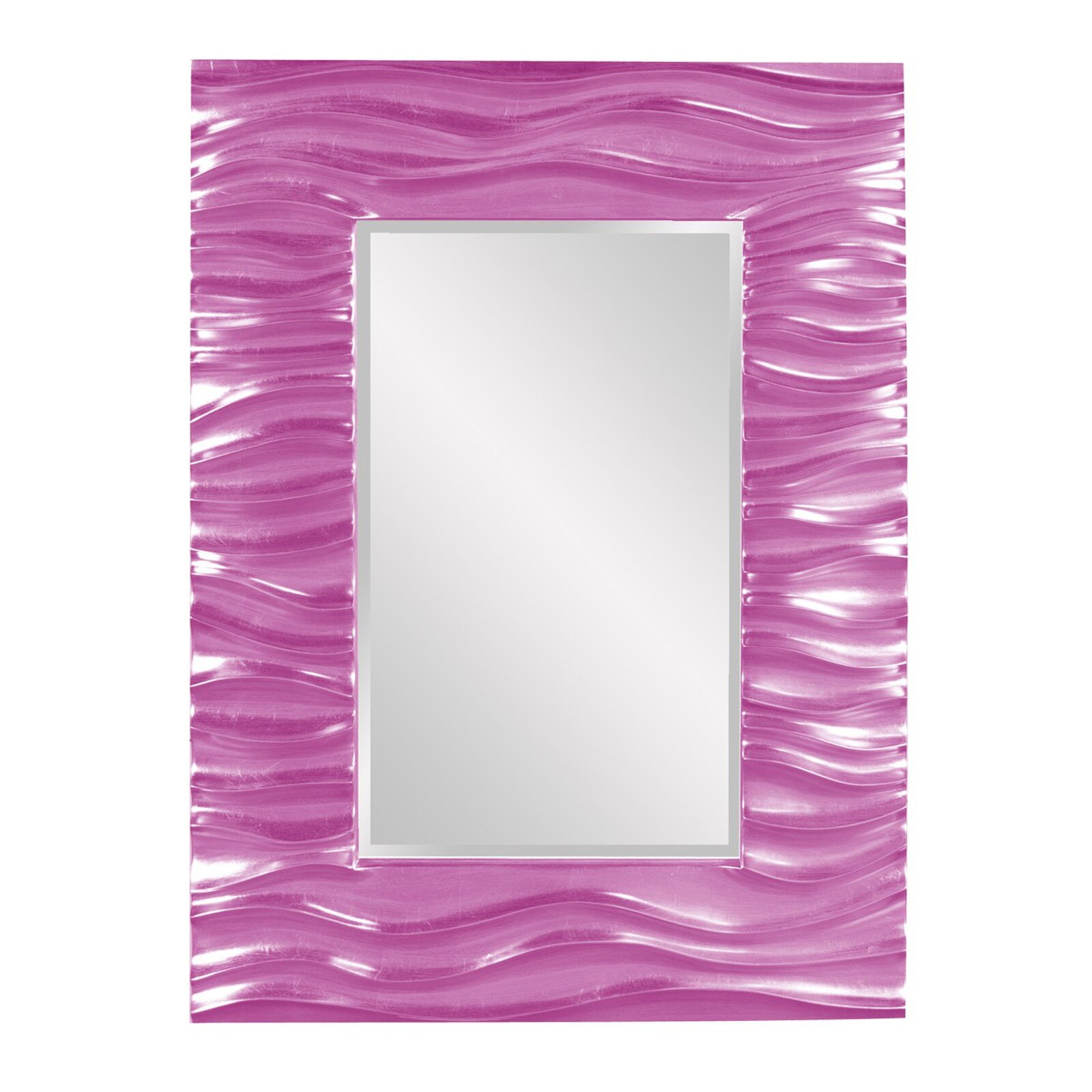 Howard Elliott Zenith Glossy Hot Pink Polyurethane Wall Mirror