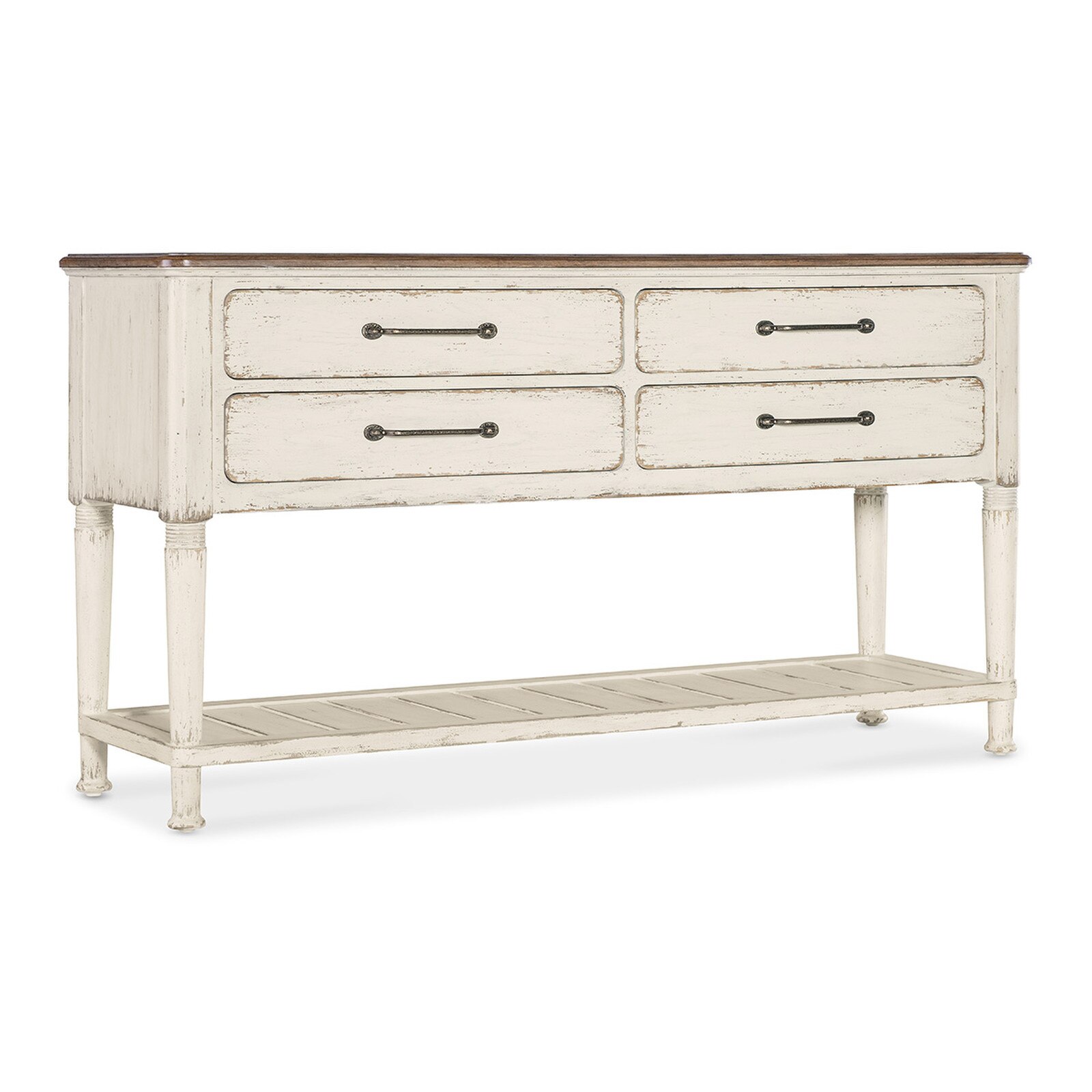 Hooker Furniture 64" x 35" Americana Oak Veneer Server Sideboard Cabinet
