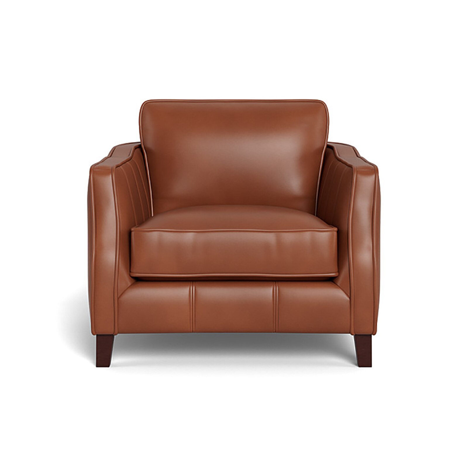 Hydeline Furniture 34" Aria Leather Chair - Nutmeg Brown