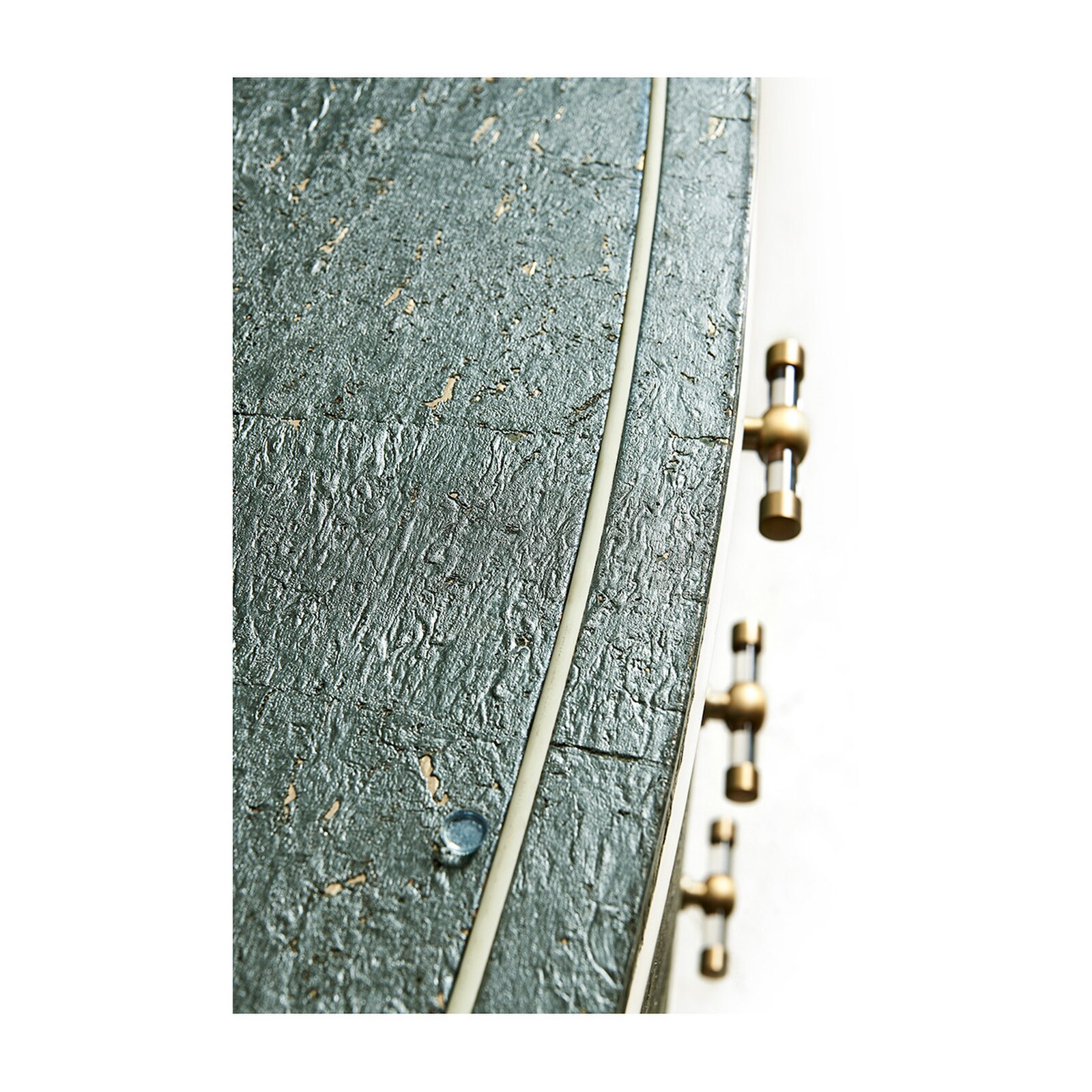 Jonathan Charles 32" Suberin Cork Bow Front Beech Wood Accent Chest