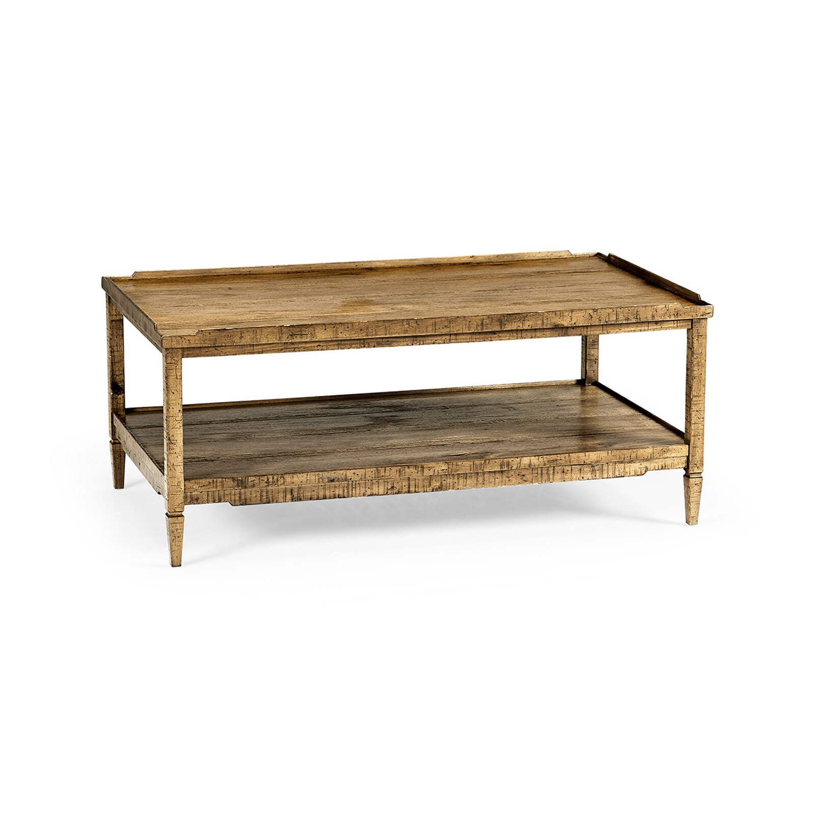 Jonathan Charles Med. Driftwood Coffee Table with Shelf