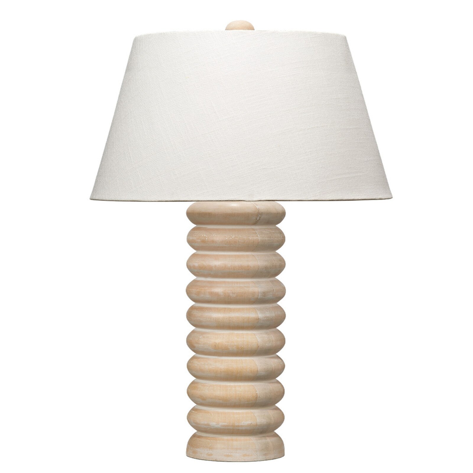 Jamie Young January New Abacus Bleached Wood Table Lamp