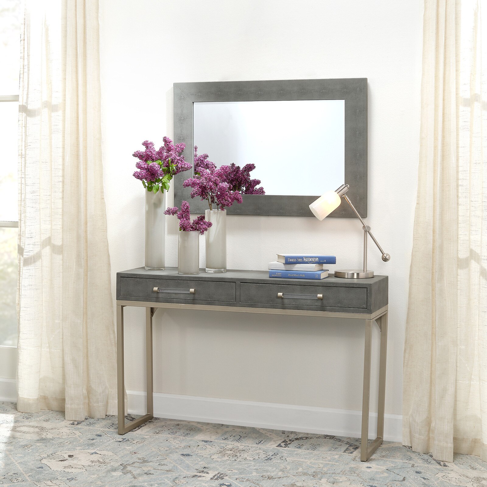 Jamie Young Kain Faux Shagreen Console Table