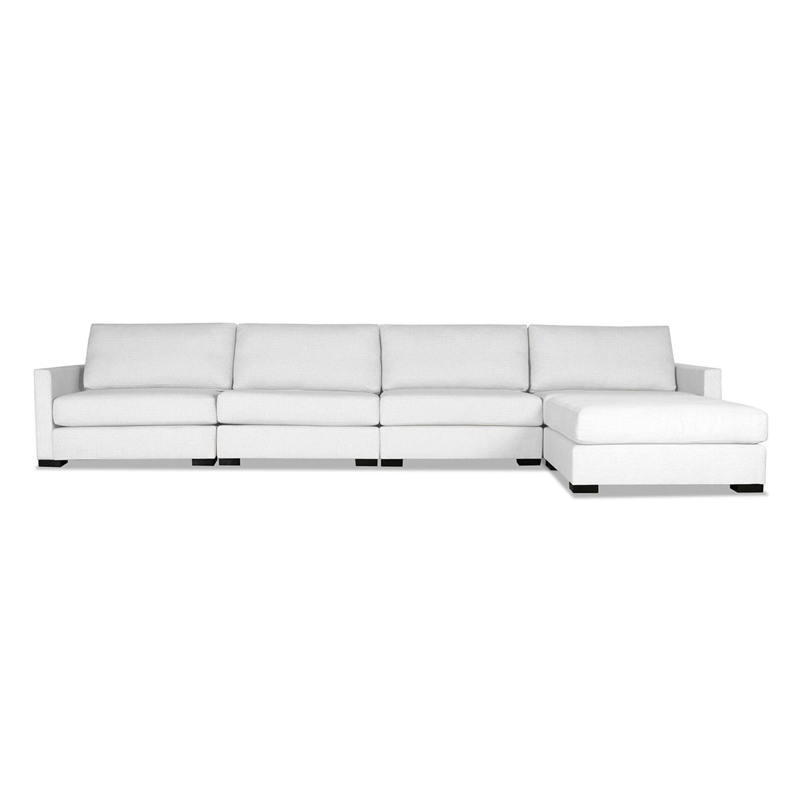 5-Piece Nativa Interiors Chester Off White Modular Sectional with Ottoman 2