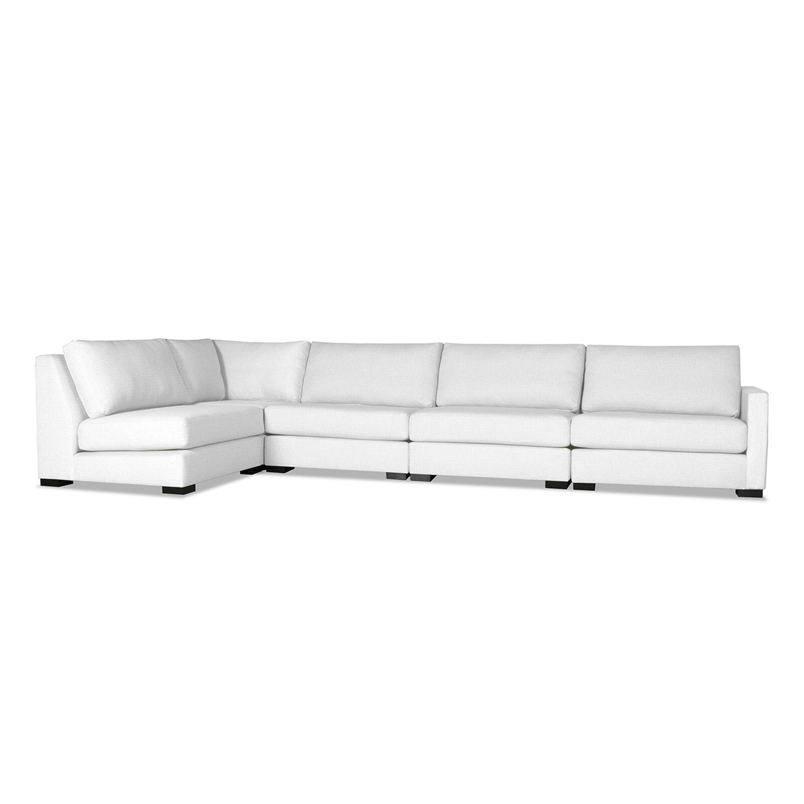 5-Piece Nativa Interiors Chester Deep Plush Off White Modular Sectional 1