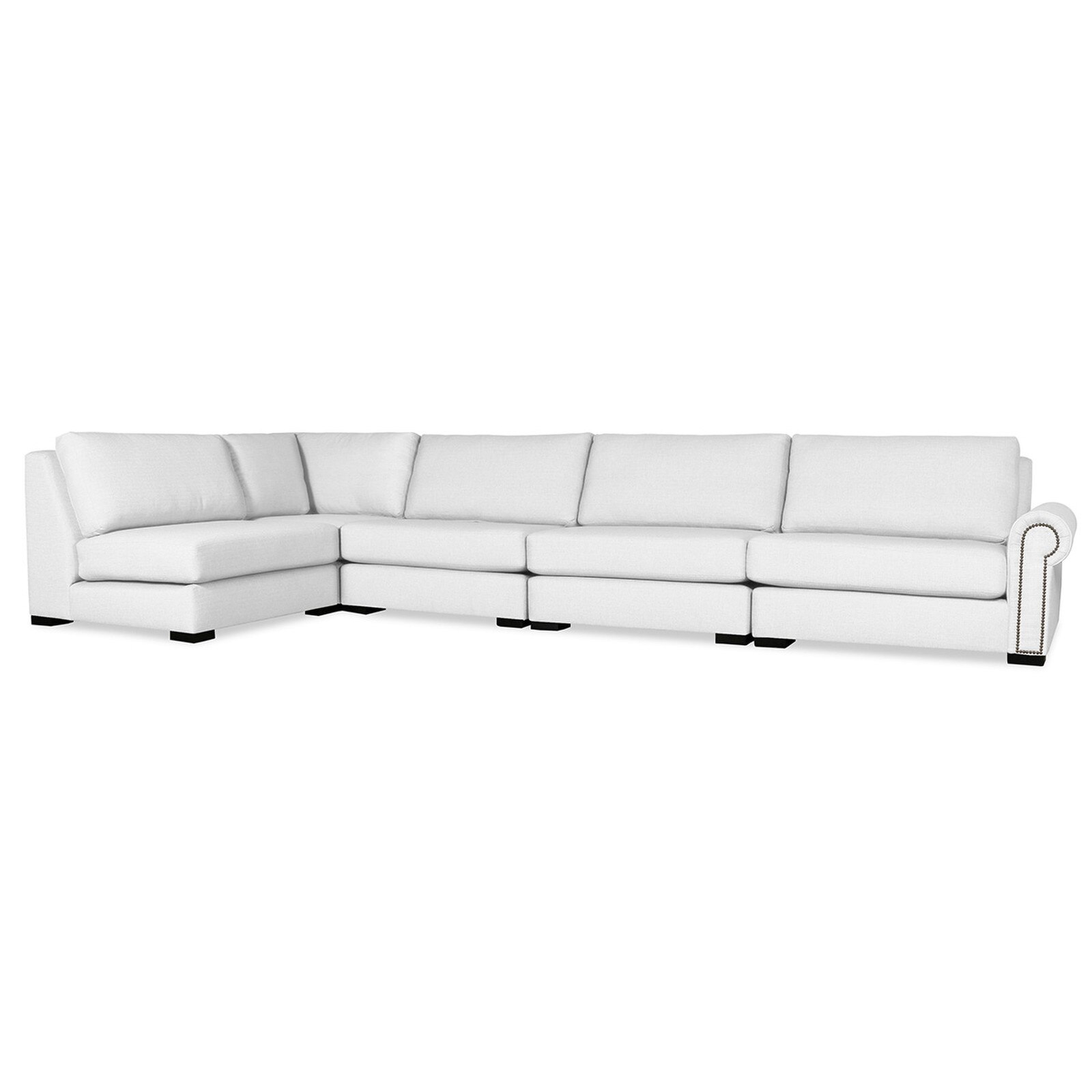 5-Piece Nativa Interiors Sylviane Deep Plush Off White Modular Sectional 1