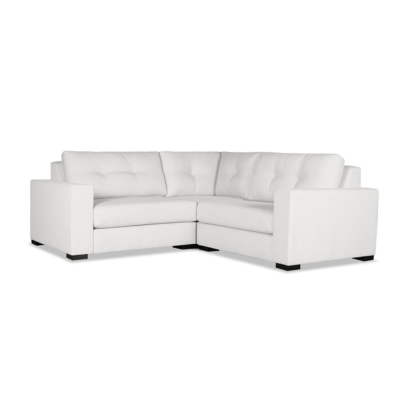 3-Piece Nativa Interiors Veranda Buttoned Off White Modular Mini Sectional