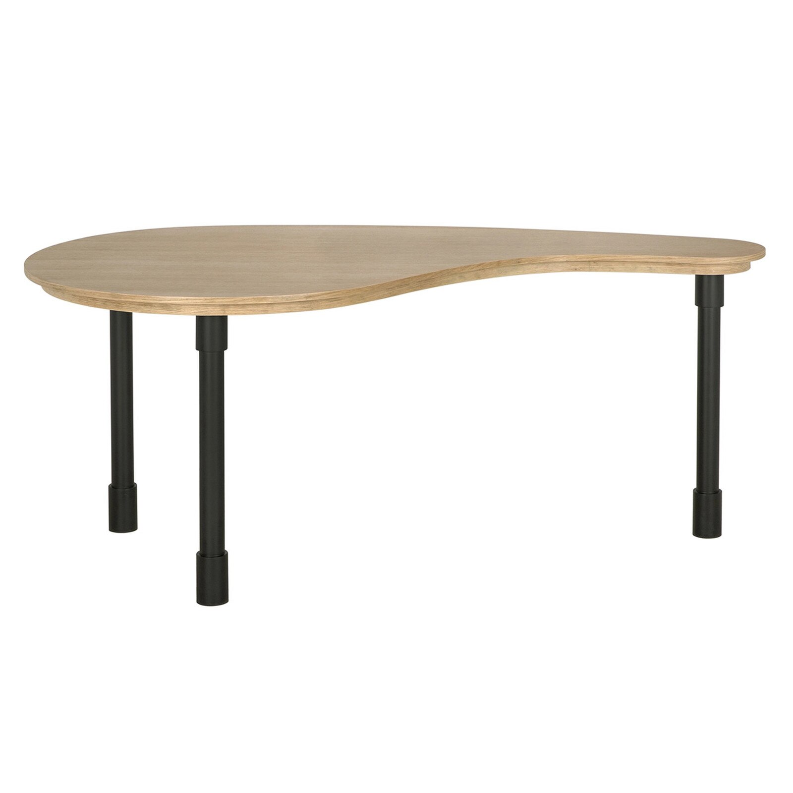 Noir 75" Emory White Oak Writing Desk