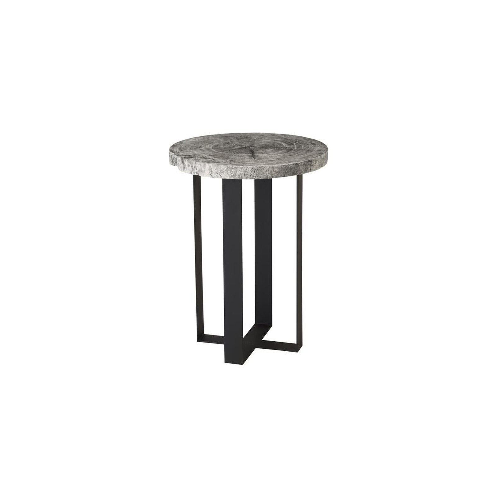 42" Phillips Collection Chuleta Gray Stone Chamcha Wood Bar Table with ...