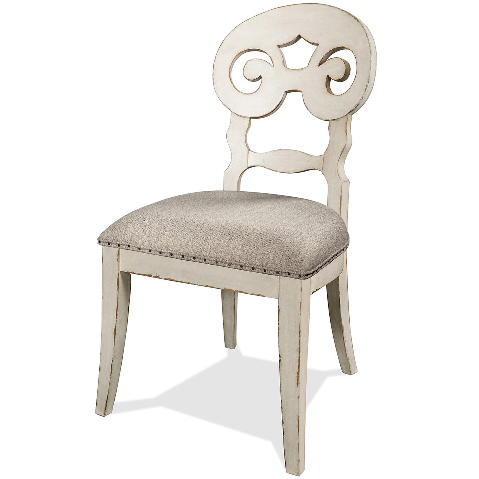 Riverside Mix-N-Match Scroll Back Upholstered Dining Chair