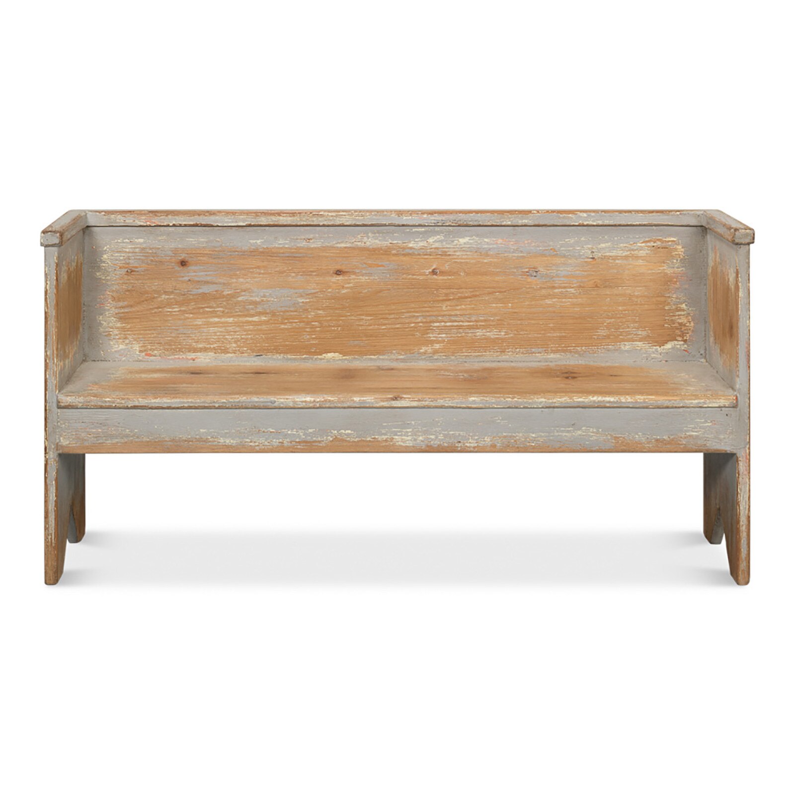 Sarreid 61" Beach House Gray Solid Pine Dining Bench