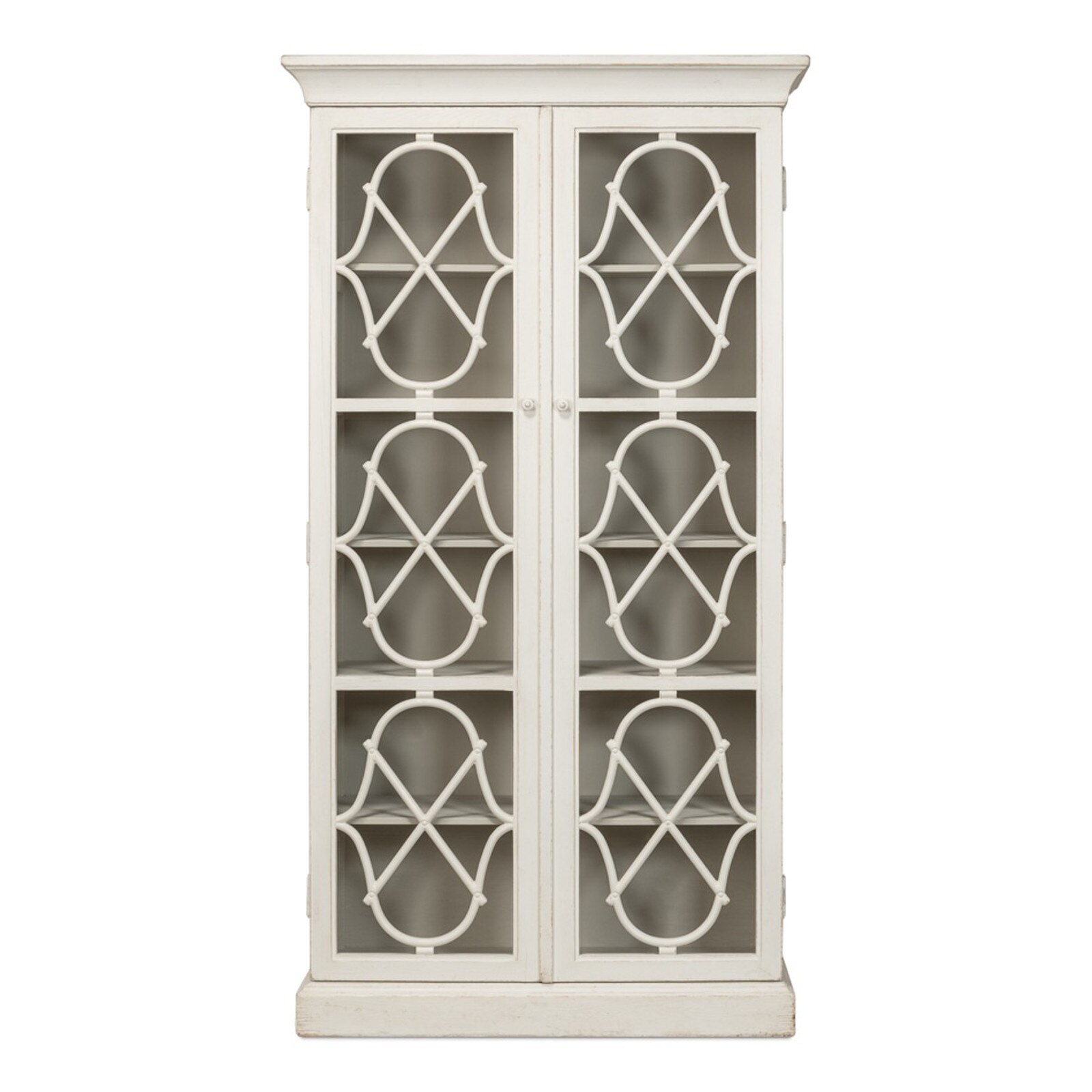 Sarreid Sonya Antique White Bookcase