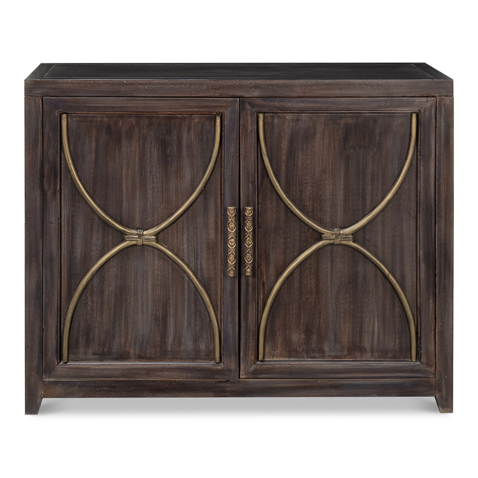 Sarreid 48" x 38" 2-Door Details Acacia Wood Credenza Cabinet