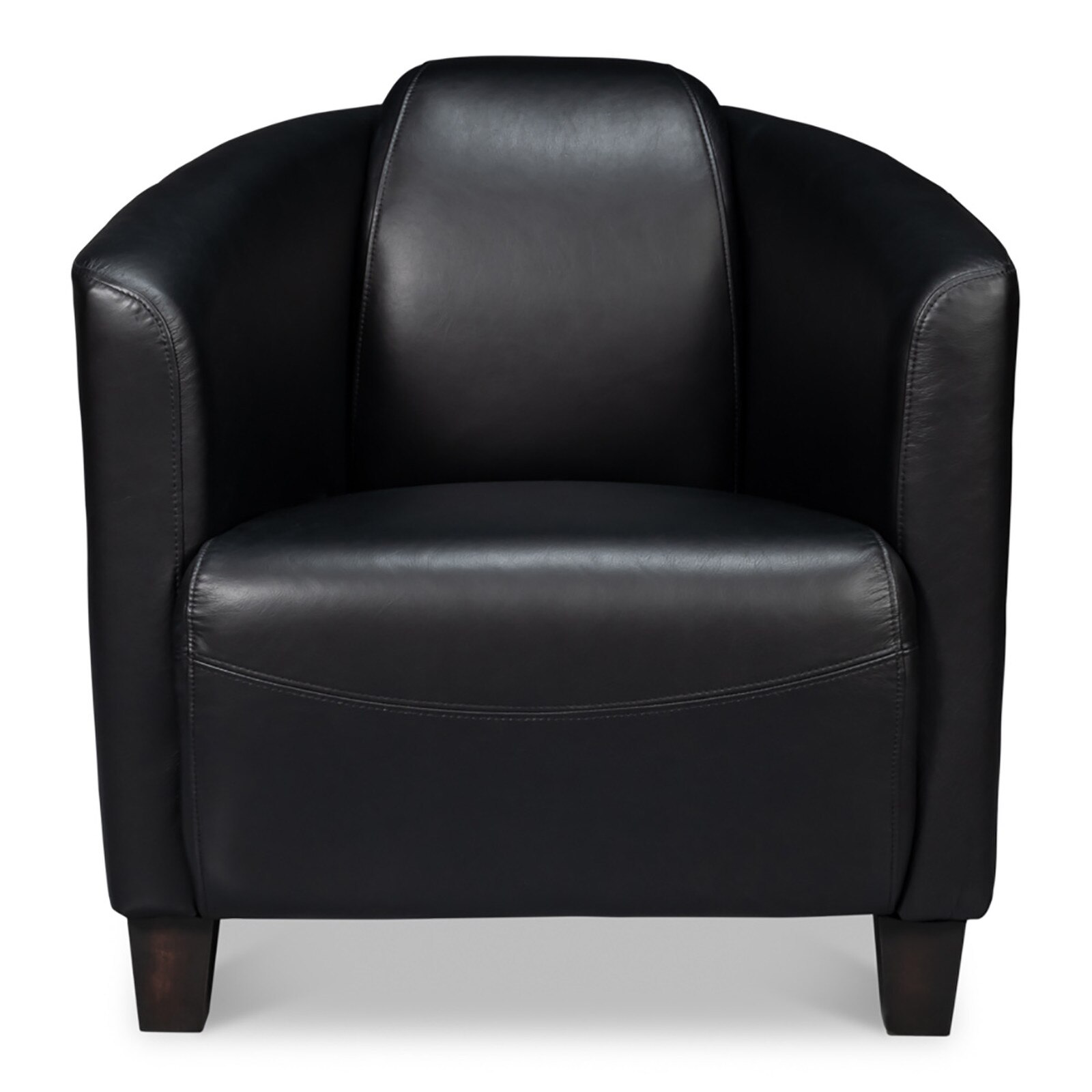 Sarreid 28" Mandy Wood Arm Accent Chair - Onyx Black