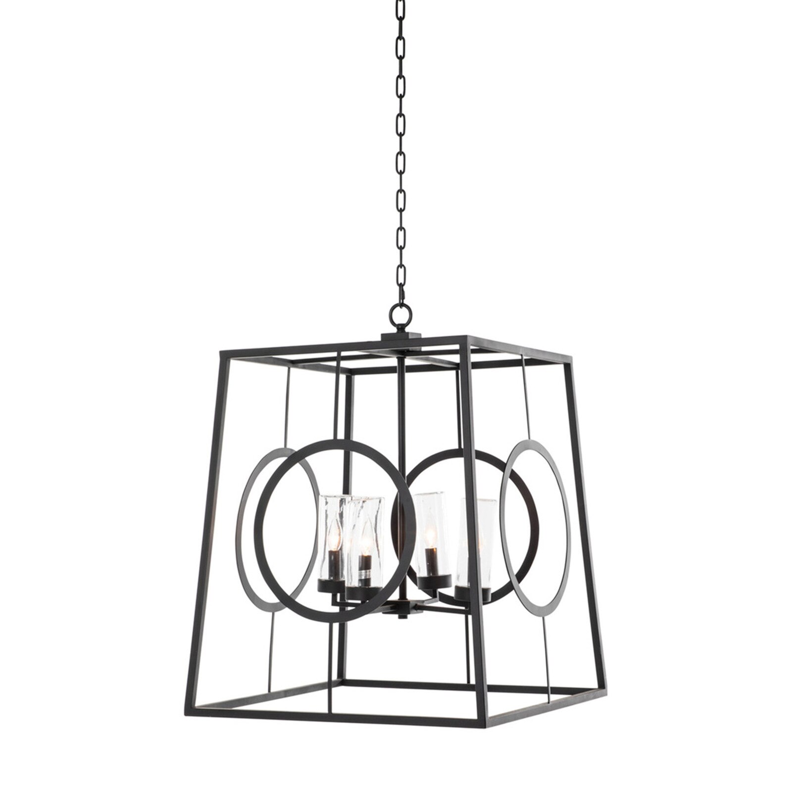 Summer Classics Omar Stainless Steel Outdoor Chandelier - Black