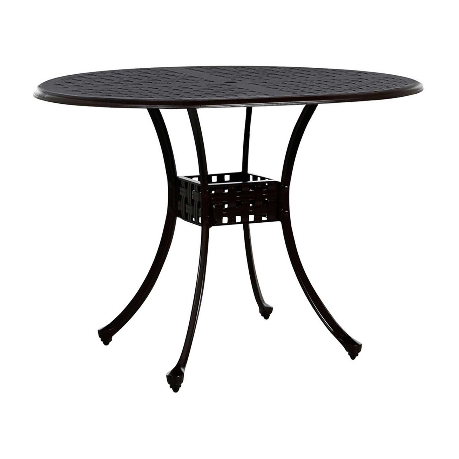 Summer Classics Double Lattice Round Ancient Earth Bar Table