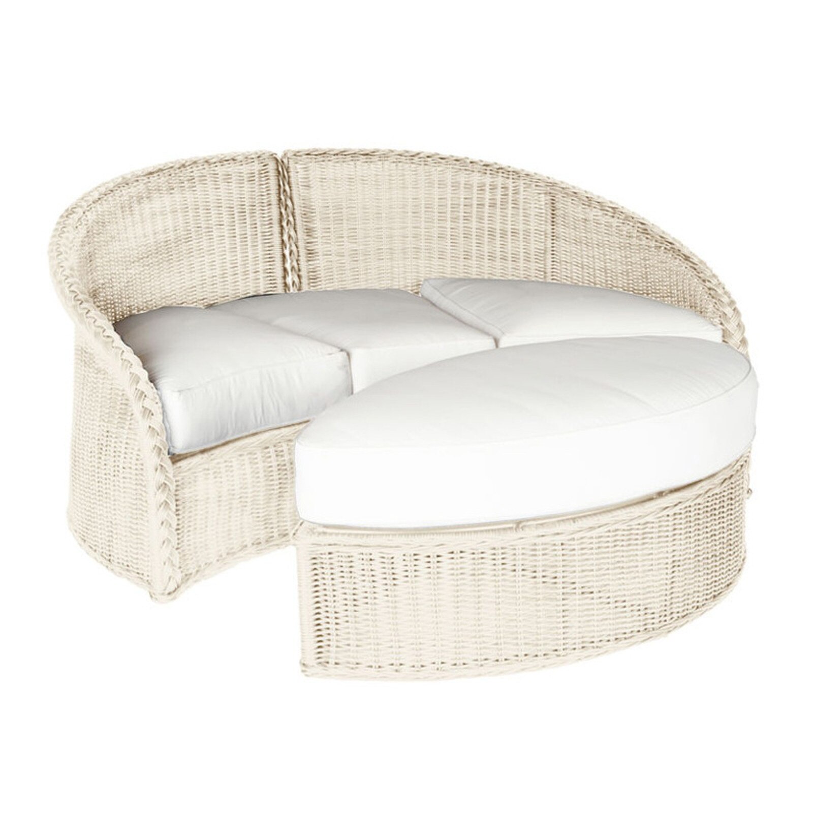 Summer Classics 12" Sedona French Linen Woven Daybed Ottoman