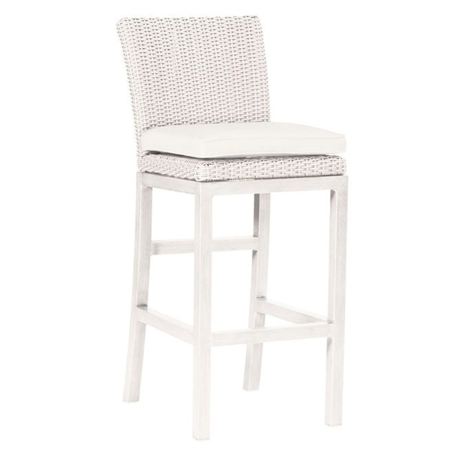 Summer Classics Rustic French Linen Woven Outdoor Bar Stool