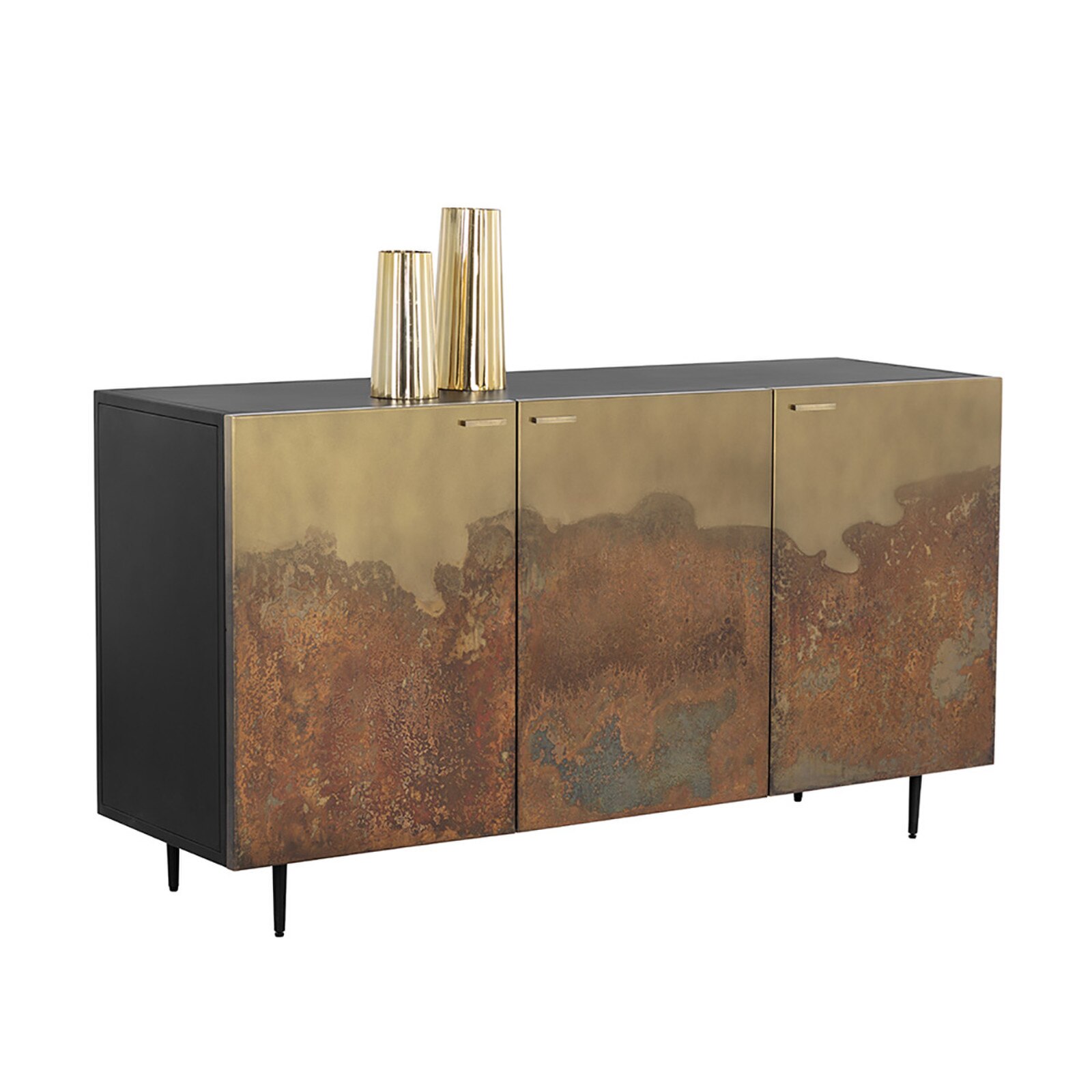 Sunpan 60" x 32" Auburn Iron Sideboard Cabinet
