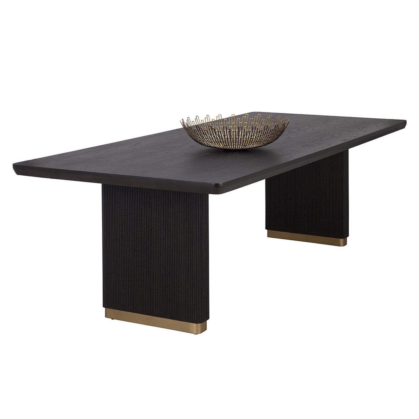 Sunpan 96" Kalla Rectangular Wood Dining Table - Charcoal