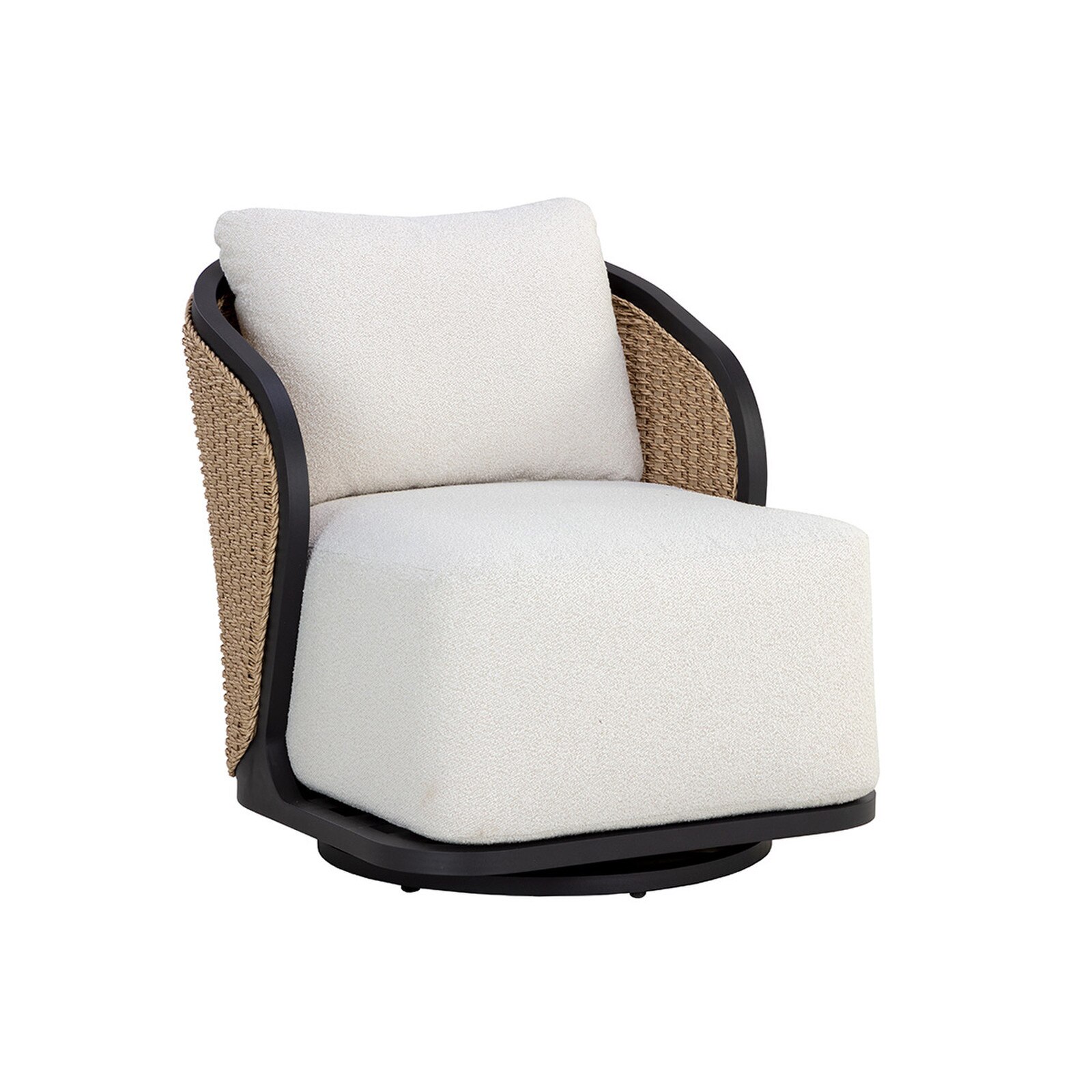 Sunpan 32" Bora Fabric Swivel Lounge Chair - Louis Cream